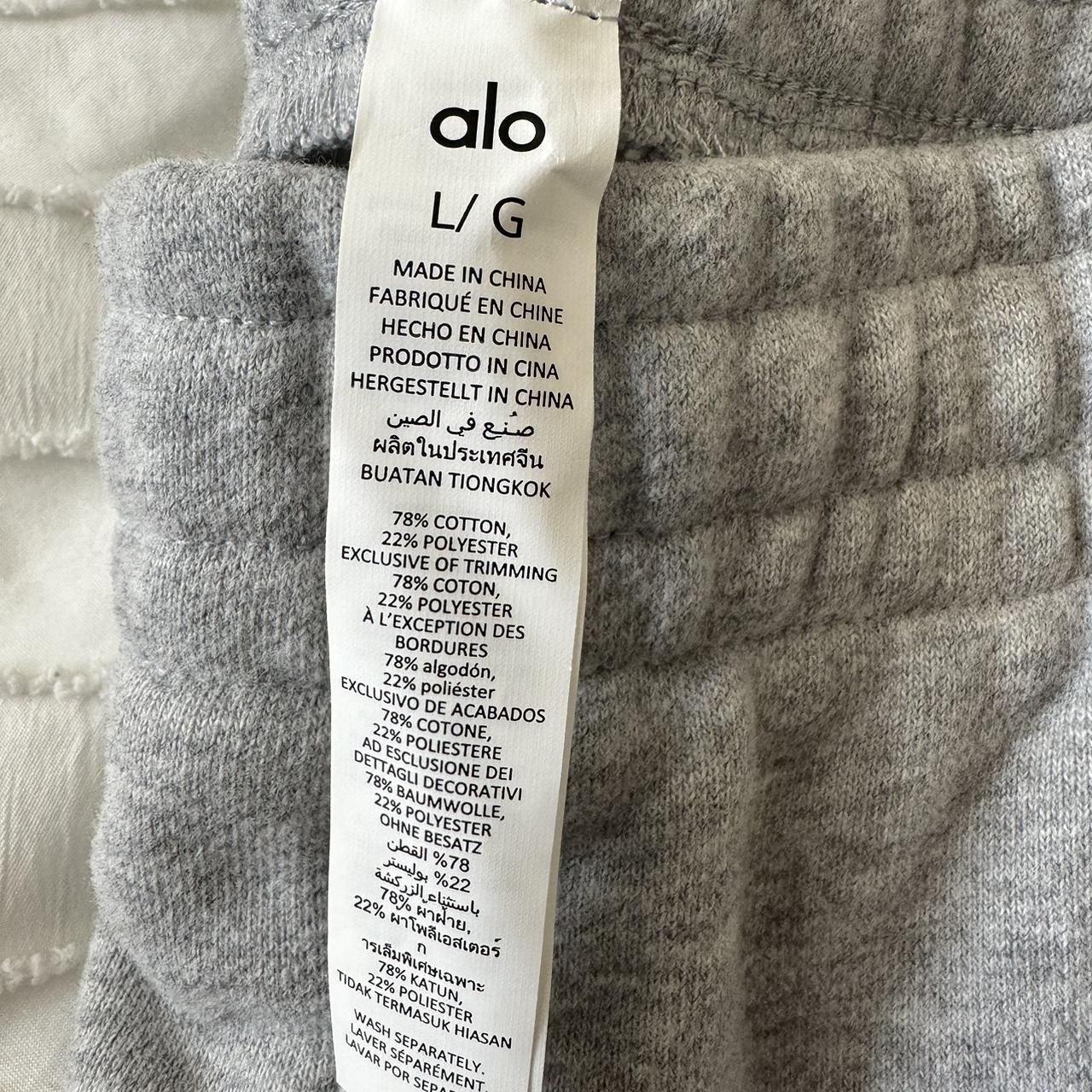 men’s large alo yoga gray cuffed renown heavy weight... - Depop