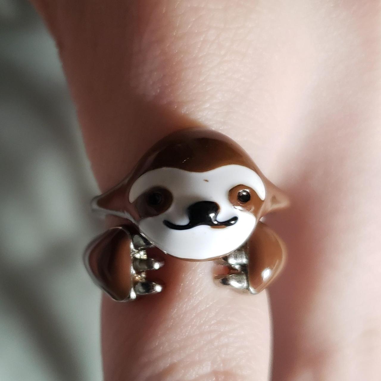 Adorable Sloth rings. One adjustable. Two rings that... - Depop