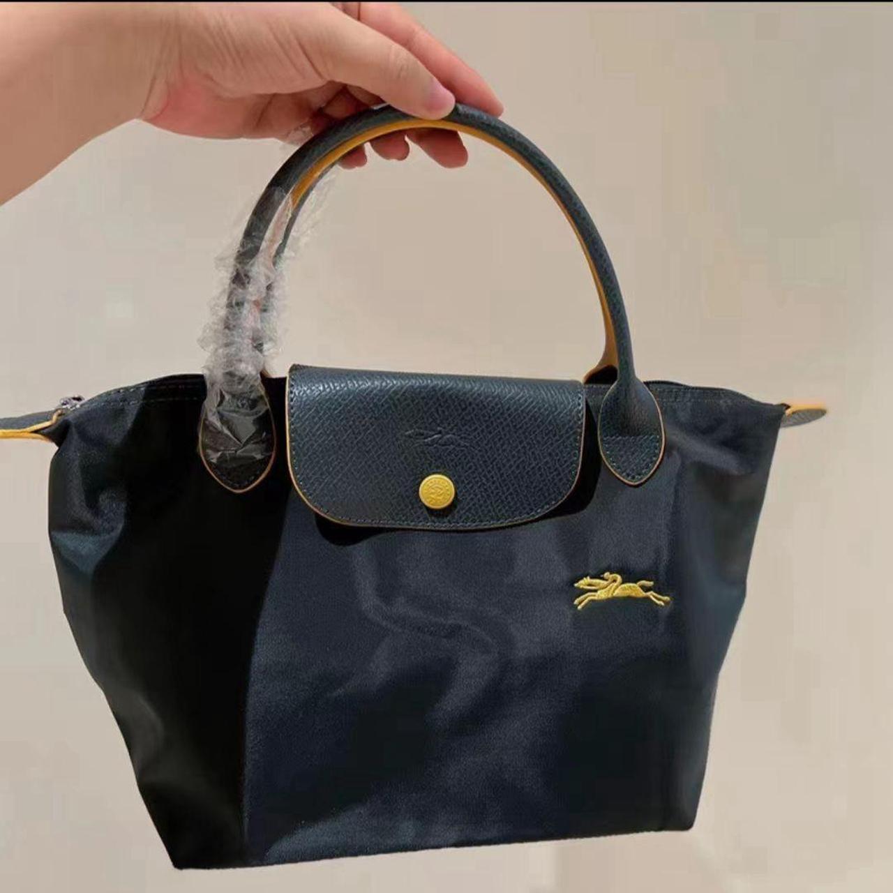 LONG CHAMP short handle tote bag Embroidered... - Depop