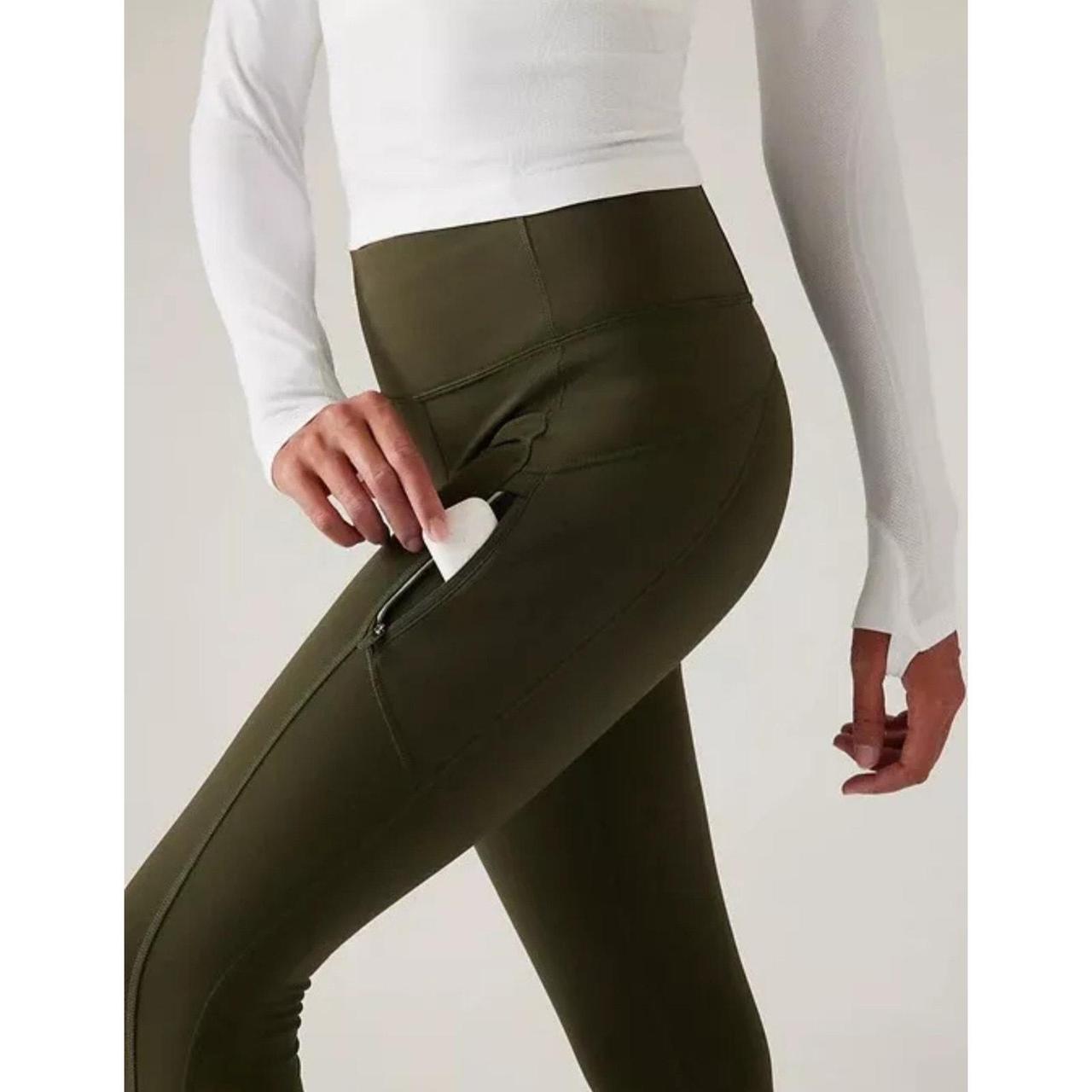 Athleta Rainier Tight in Aspen Olive Green, size... | Depop