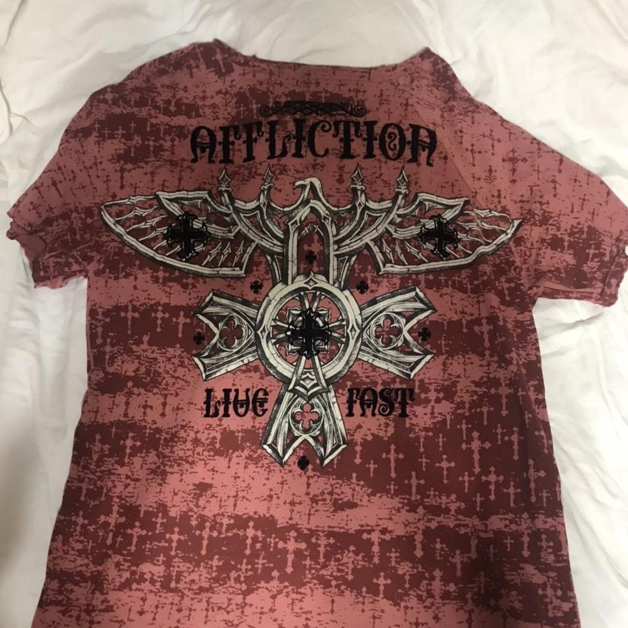 XL affliction t shirt #emo#:3 - Depop