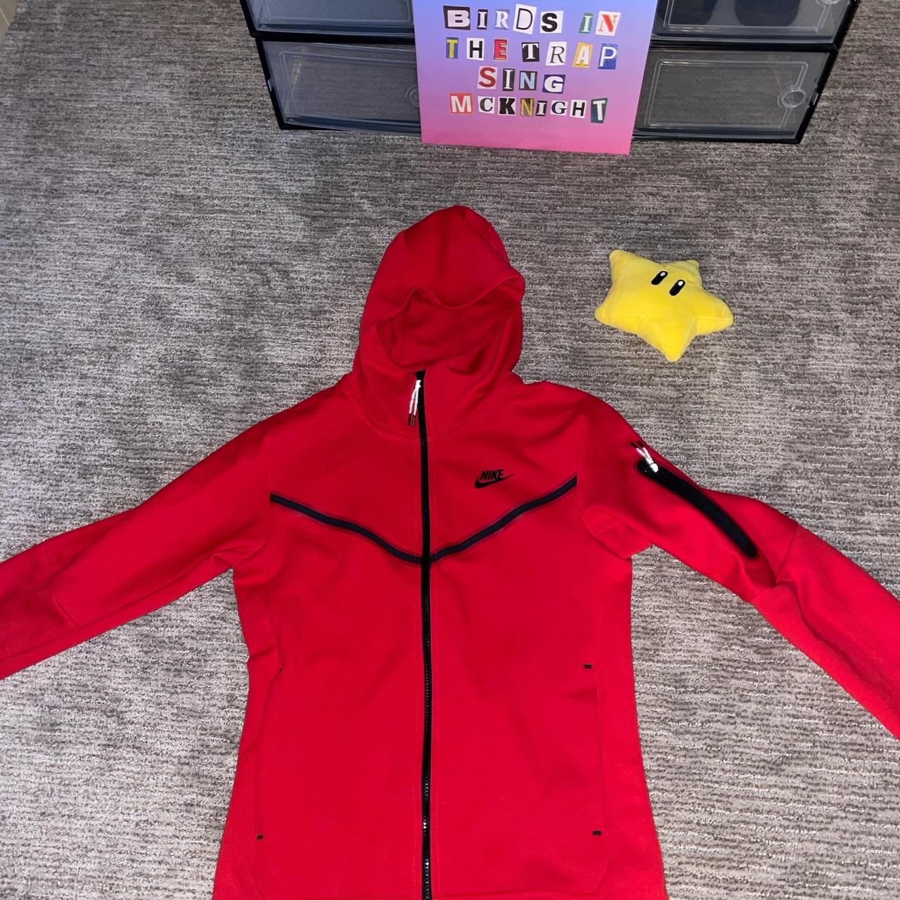 Size small mens red nike tech Brand new in perfect... - Depop