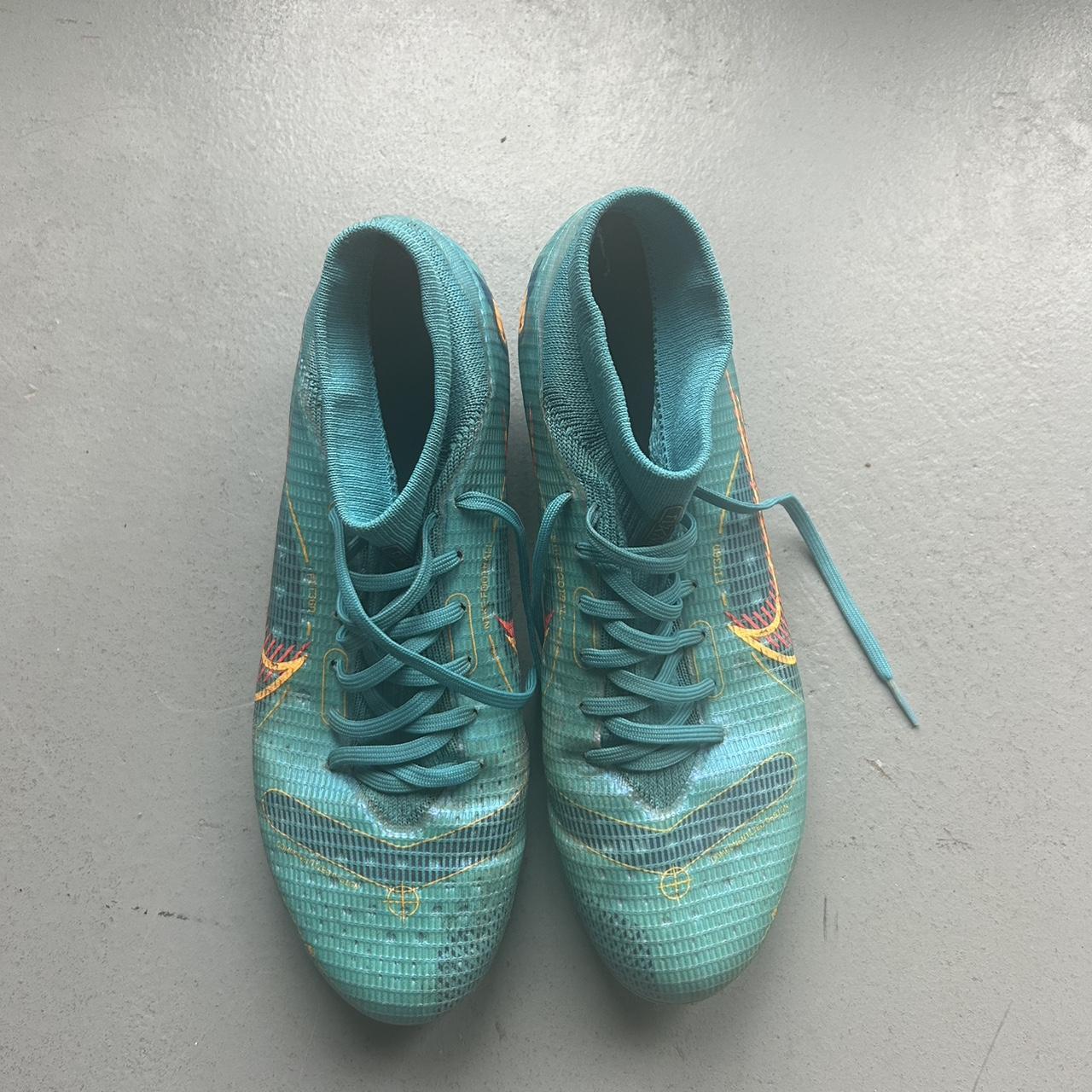 Blue Nike Mercurial Soccer Cleats - Depop