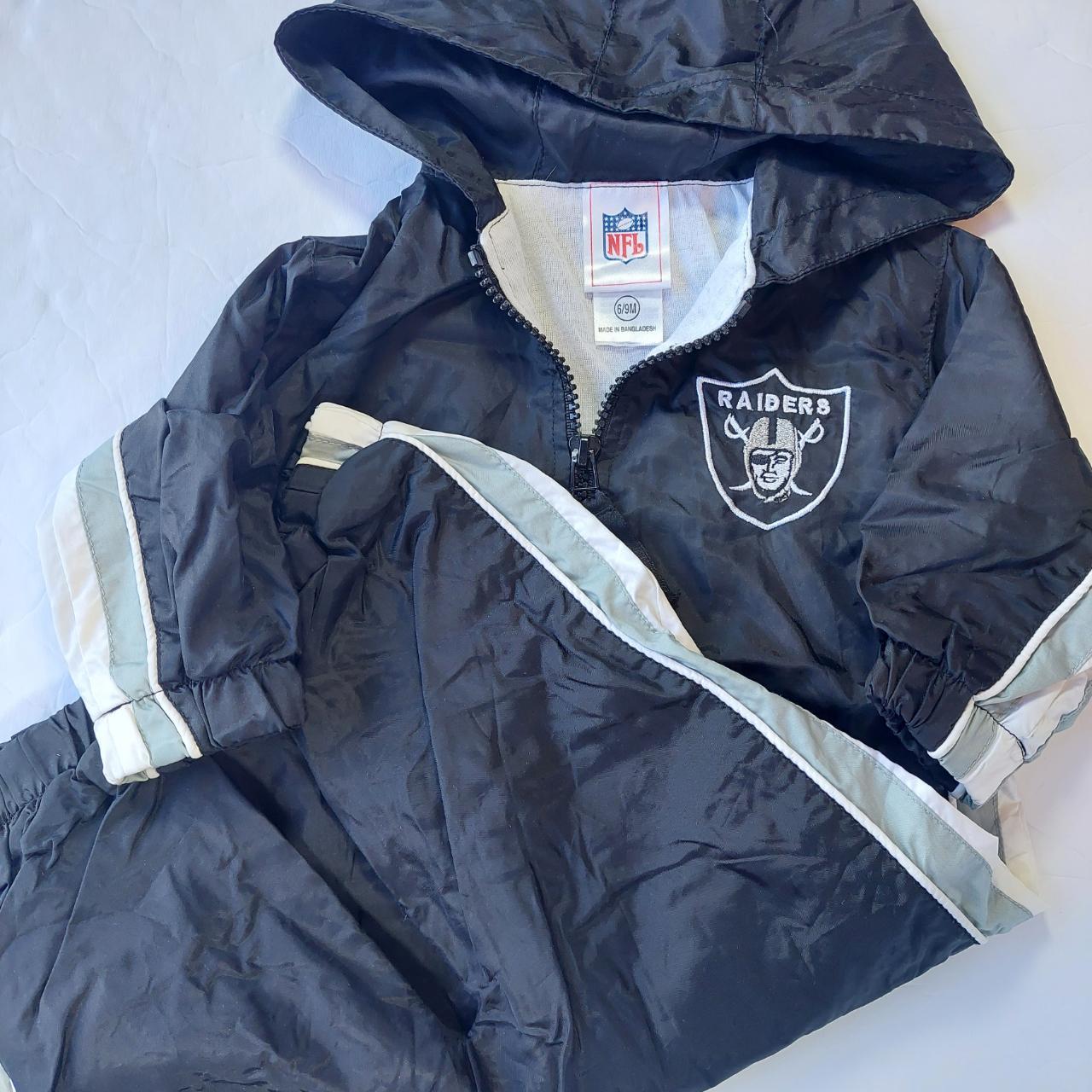 Vintage Oakland Raiders Kids Tracksuit Onesie Item... - Depop