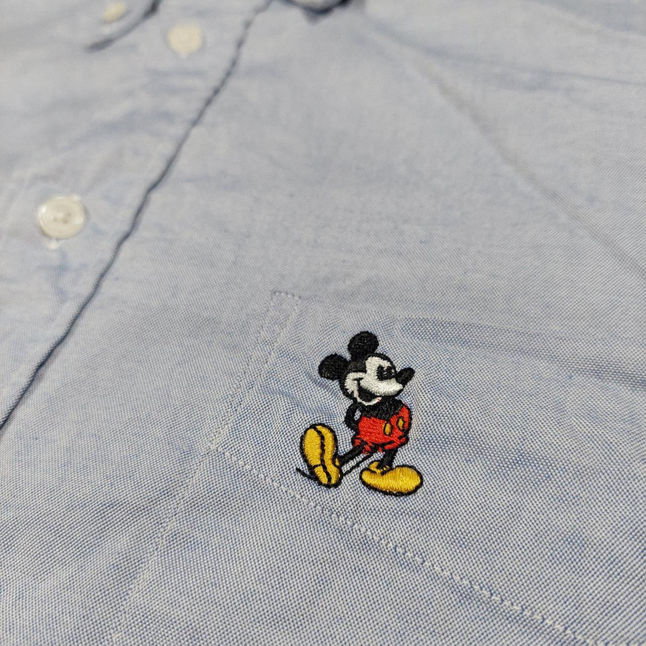 90s Disney Mickey Mouse Button Up Measurements Pit... - Depop