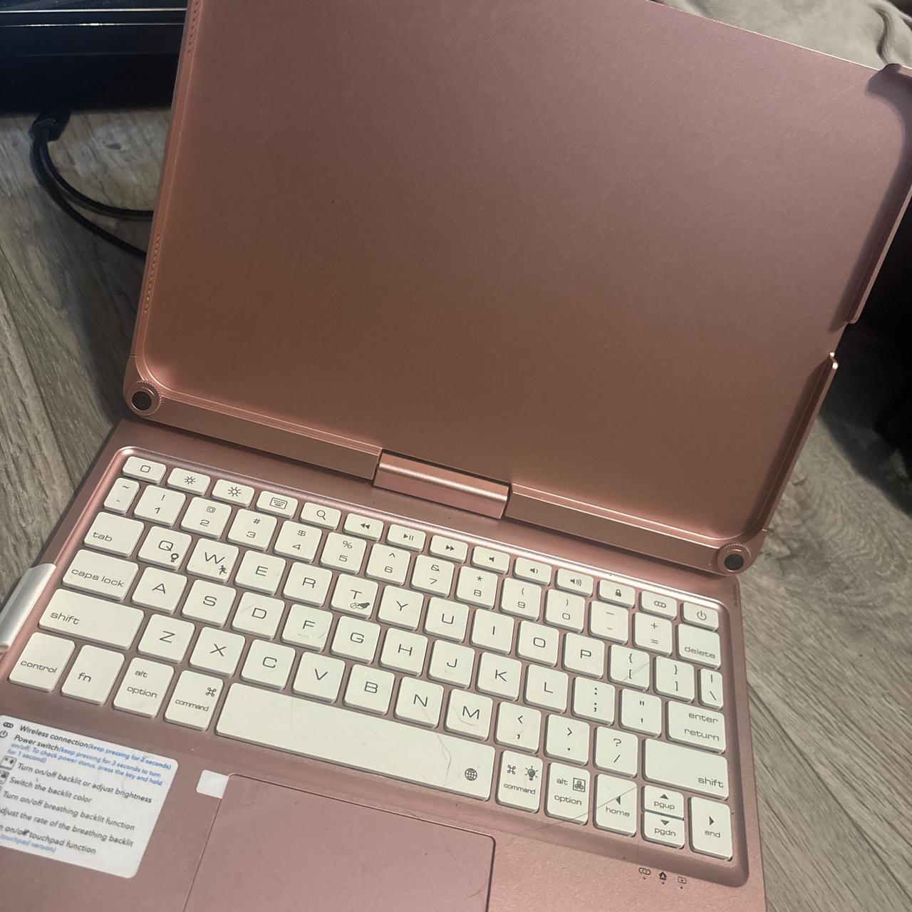 Pink and silver laptop ipad case #pinklaptop | Depop