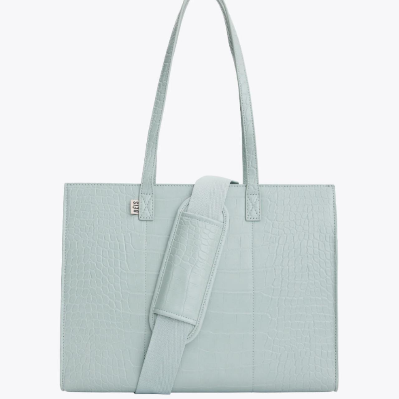 BEIS - NWT "The Work Tote" Bag - Slate Blue/Grey... - Depop