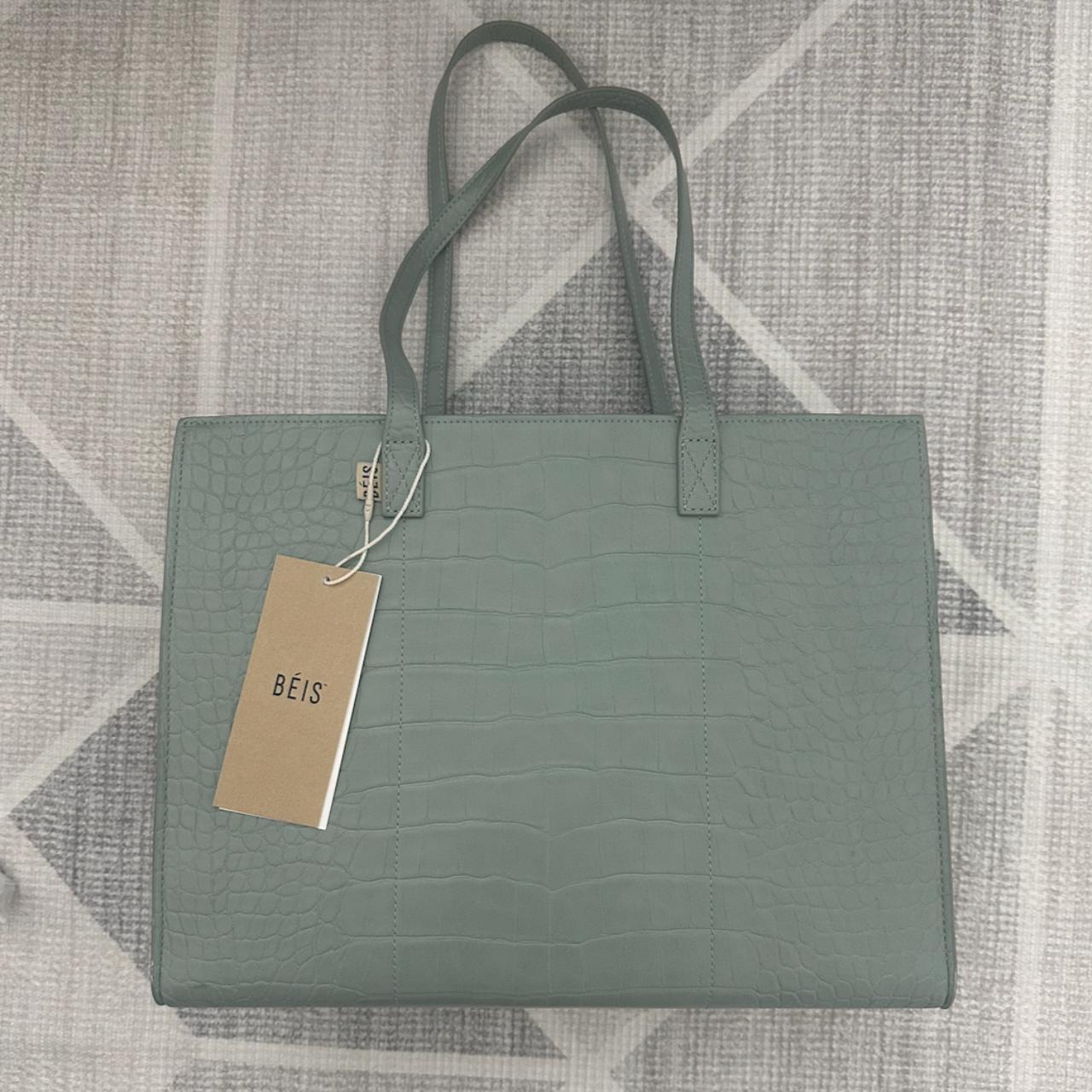 BEIS - NWT "The Work Tote" Bag - Slate Blue/Grey... - Depop