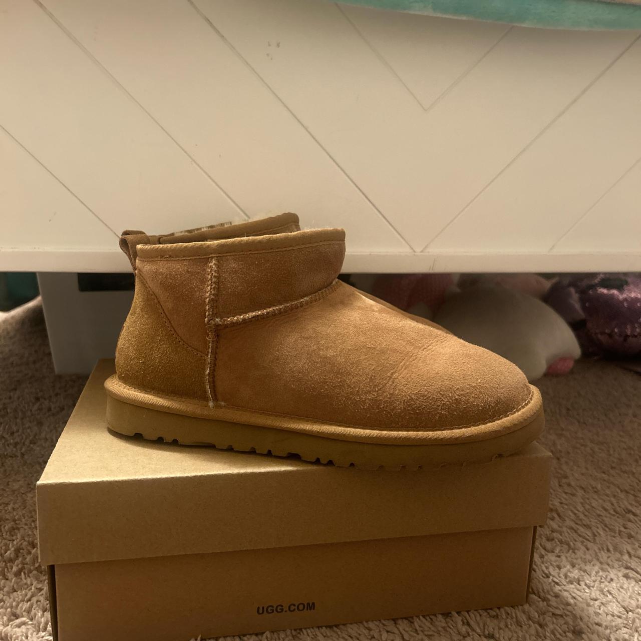 UGGs Ultra Mini Boots Chestnut Womens Size 8 worn... - Depop