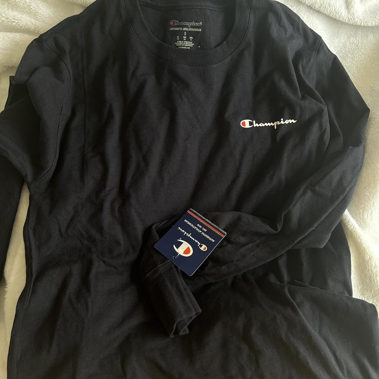 Navy blue champion long sleeve - tag still on - Depop