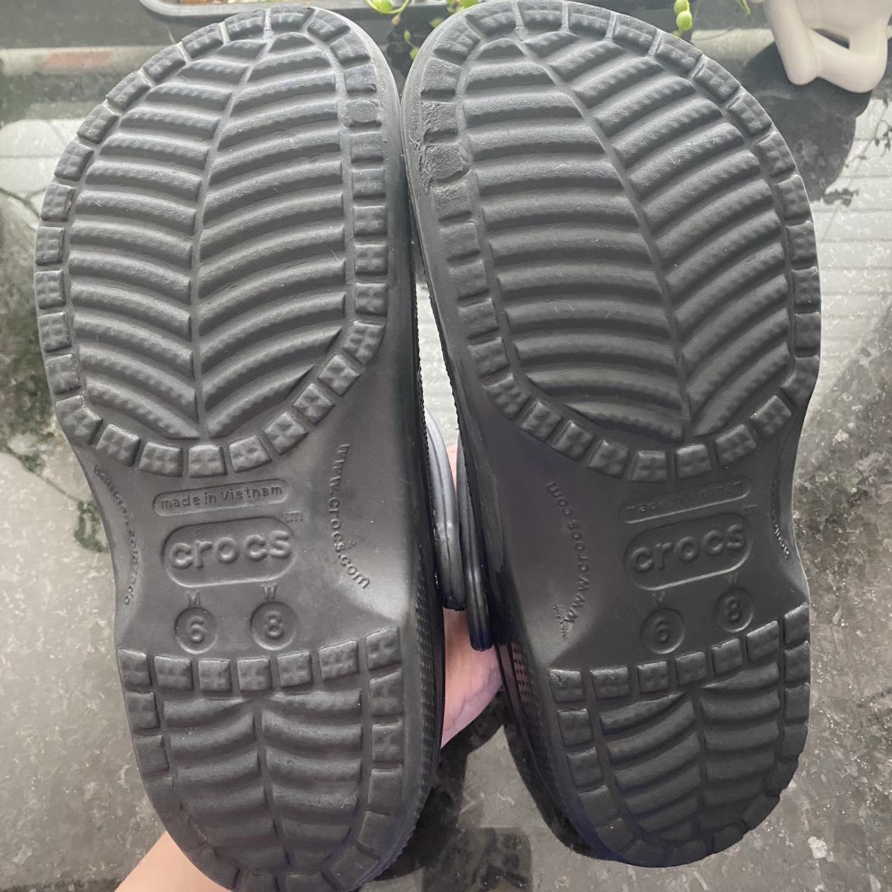 Barely worn really good condition black crocs size... - Depop