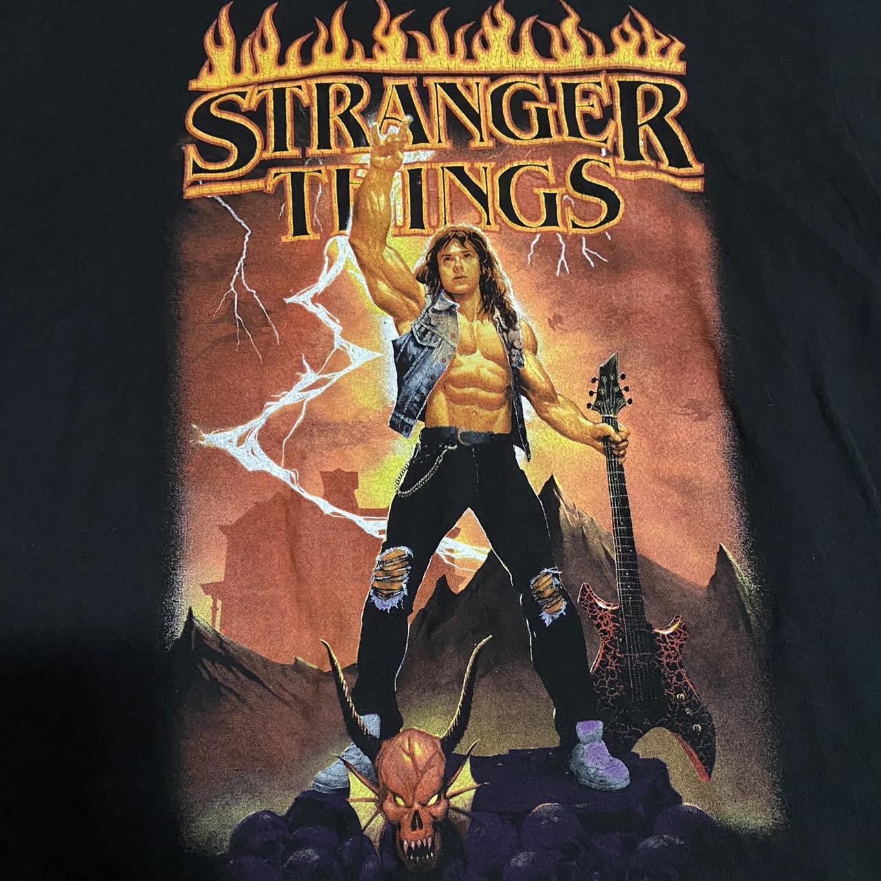 Stranger Things Eddie Munson Rocker T-Shirt Netflix... - Depop