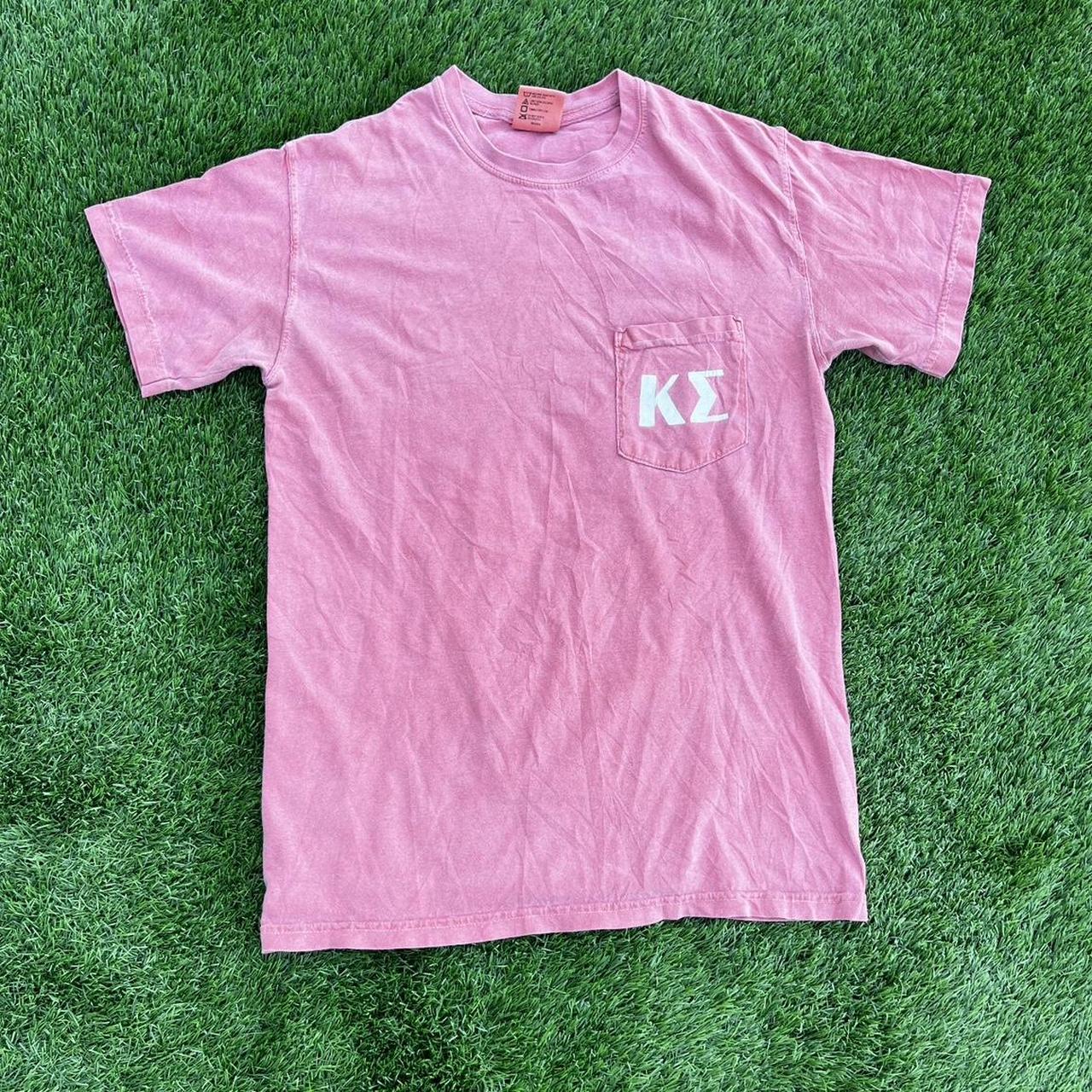 Pink Kappa Delta frat t-shirt #GreekLife - Depop