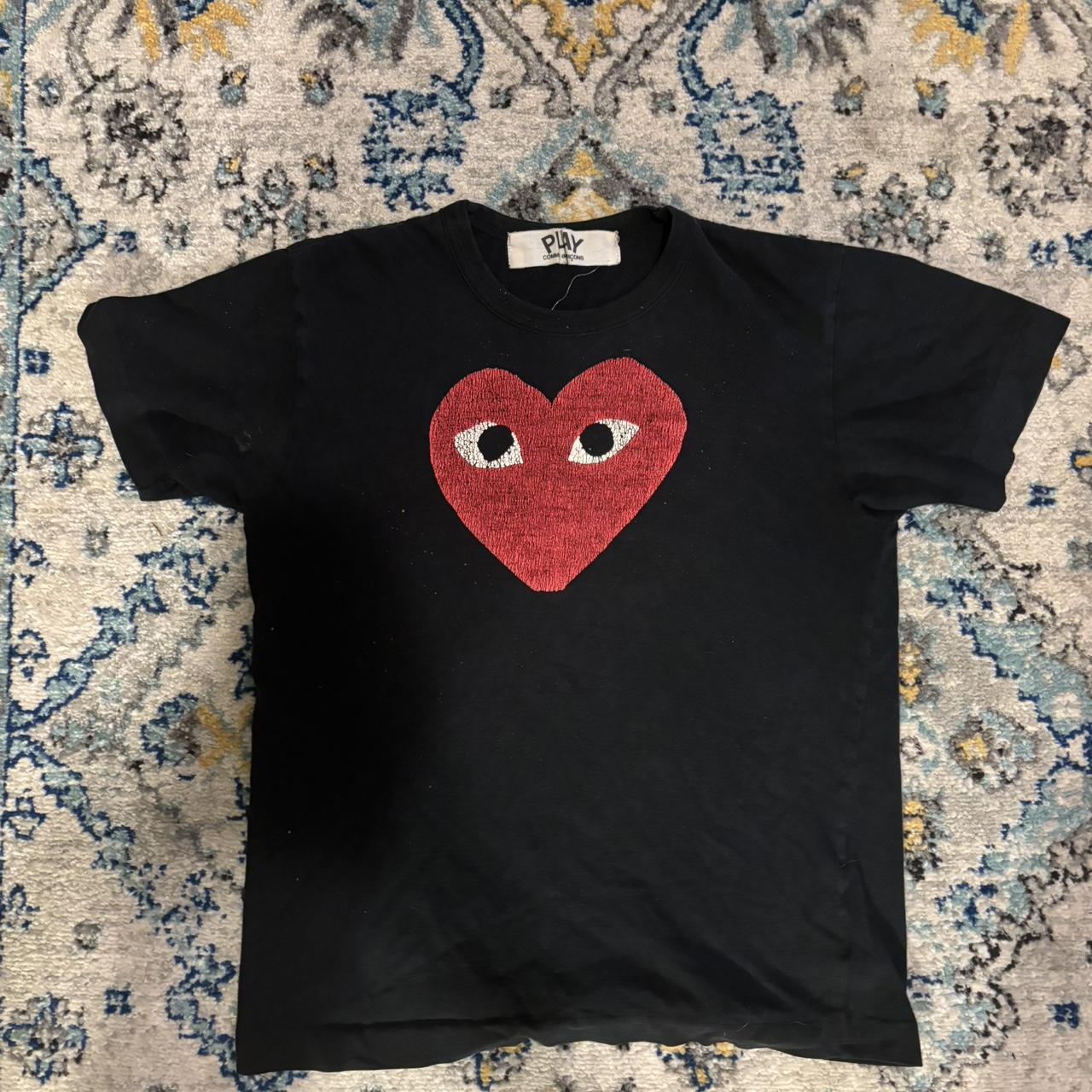 Vintage CDG play heart t shirt. Worn but good... - Depop