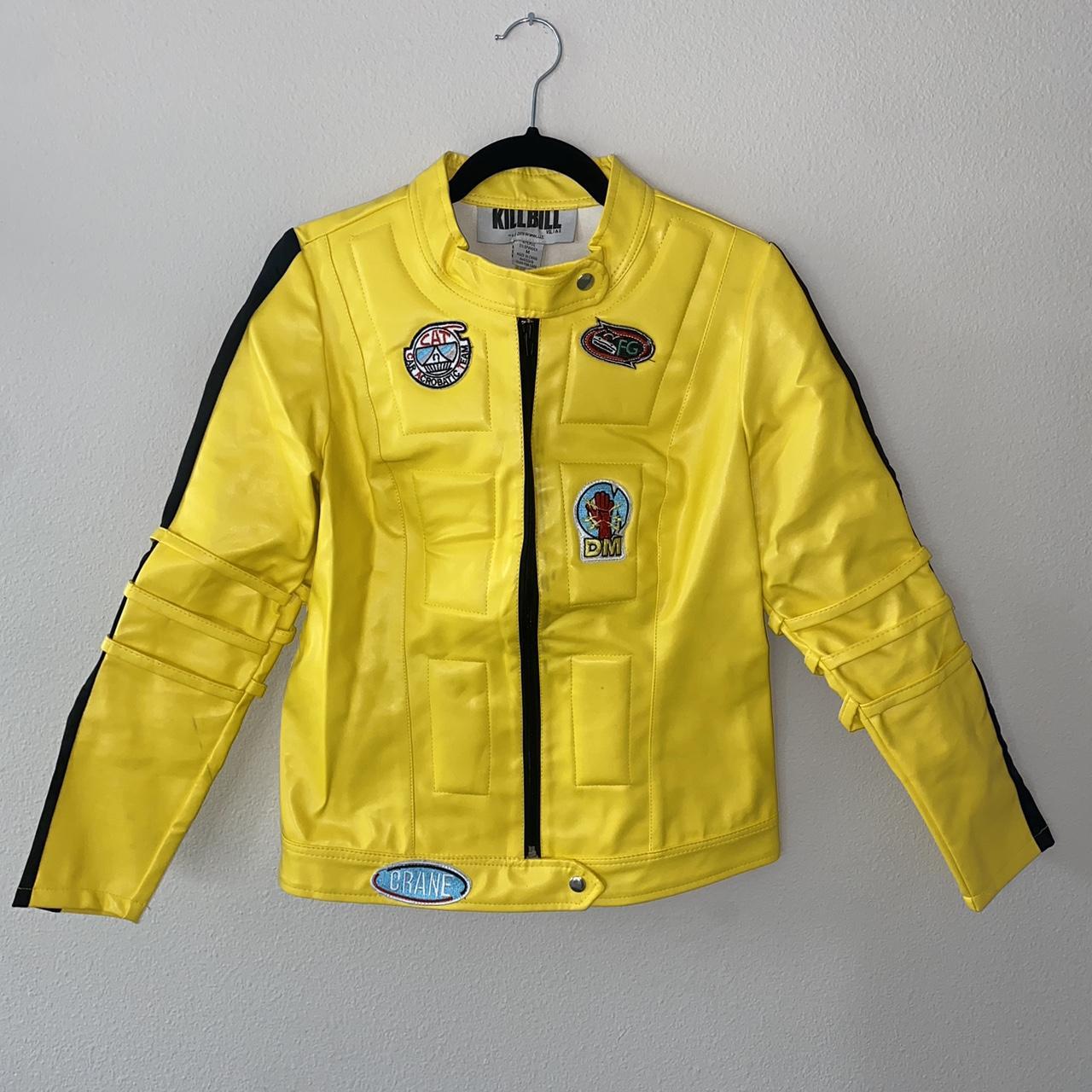 Kill Bill Beatrix Kiddo Yellow Moto Jacket Worn... - Depop