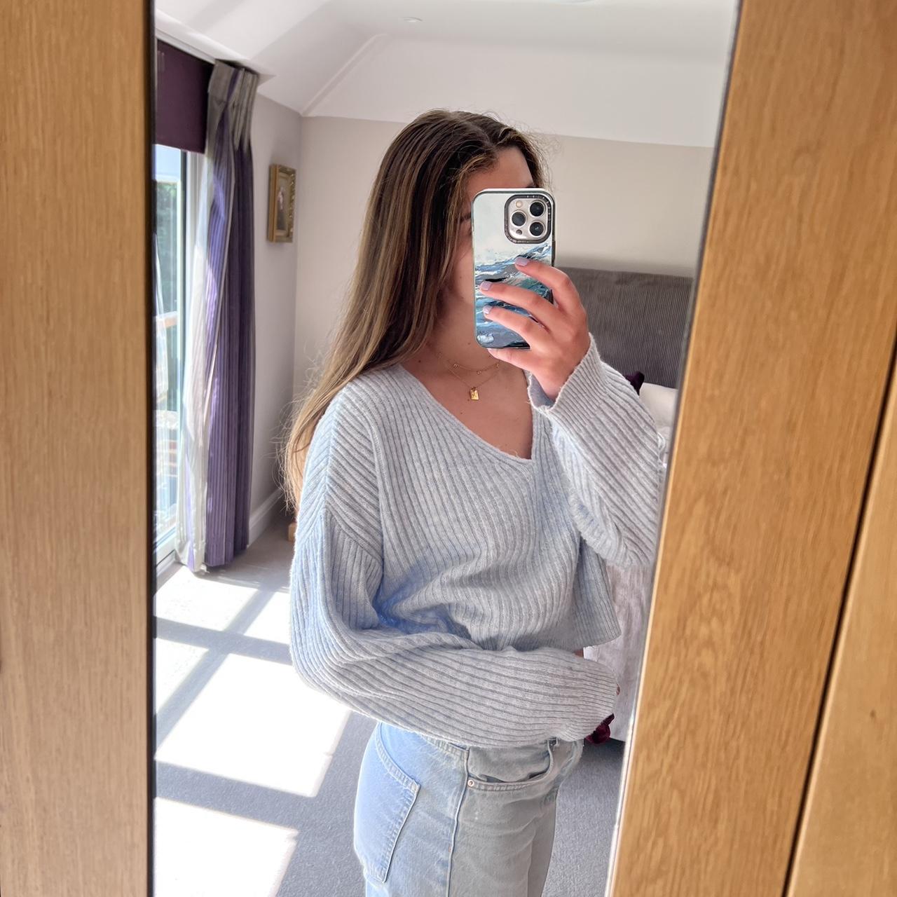 New look ice blue sweater/ jumper In perfect... - Depop