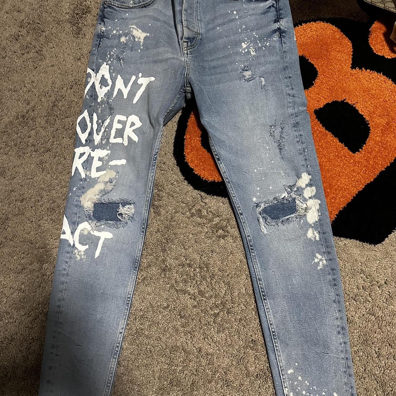 Zara don’t over react jeans worn once - Depop
