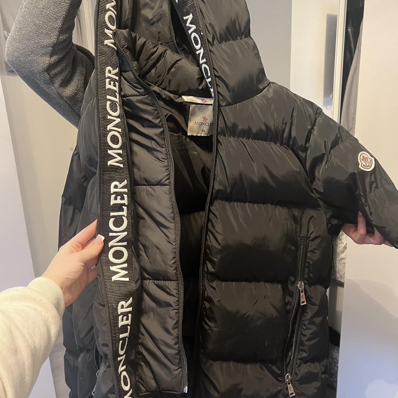moncler coat worn a few times size XL but fits me... - Depop