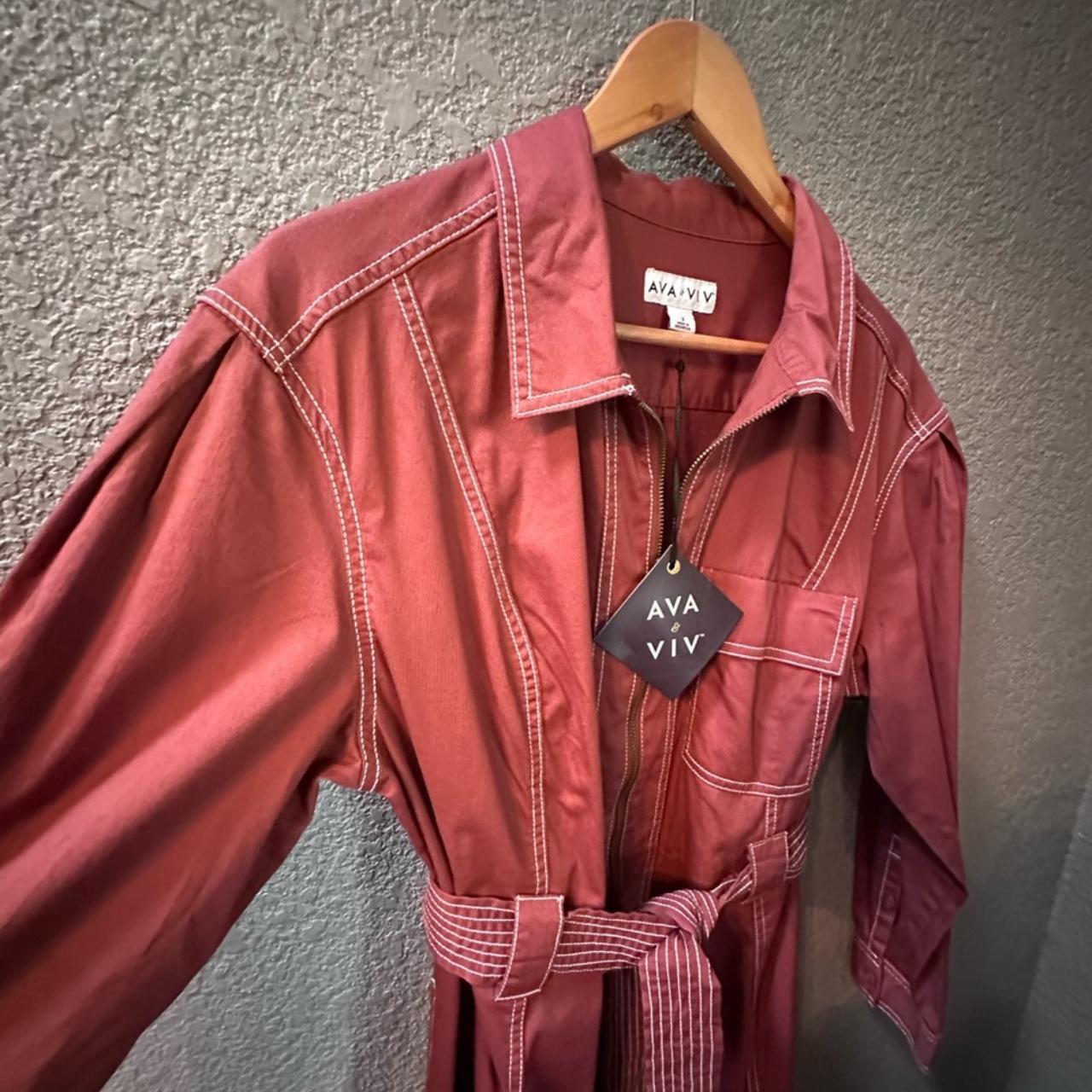 Woman’s plus size/rust color/ twill long sleeve... - Depop