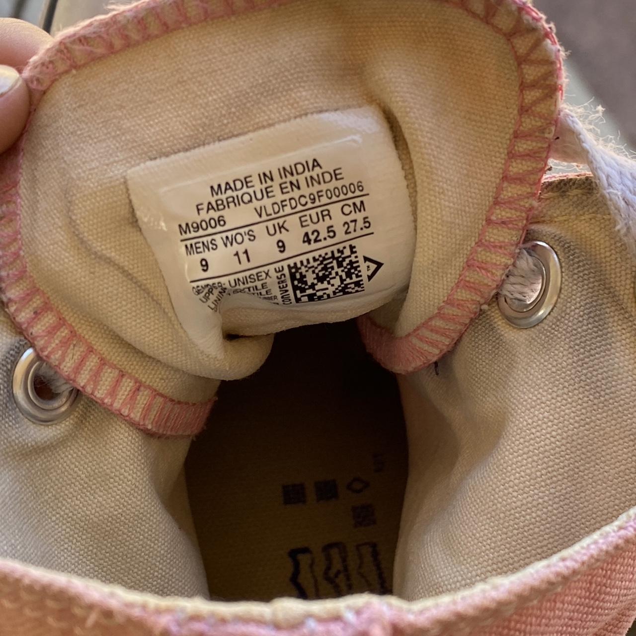 Pink chuck Taylor converses got some ware to... - Depop