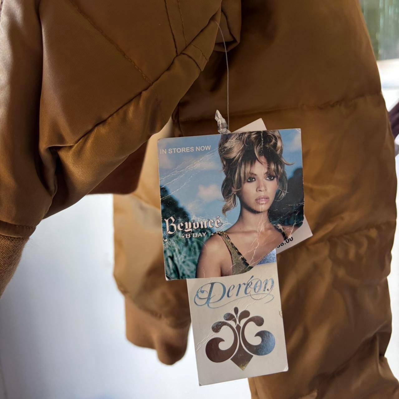 2000s Cropped deréon puffer jacket with faux fur... | Depop