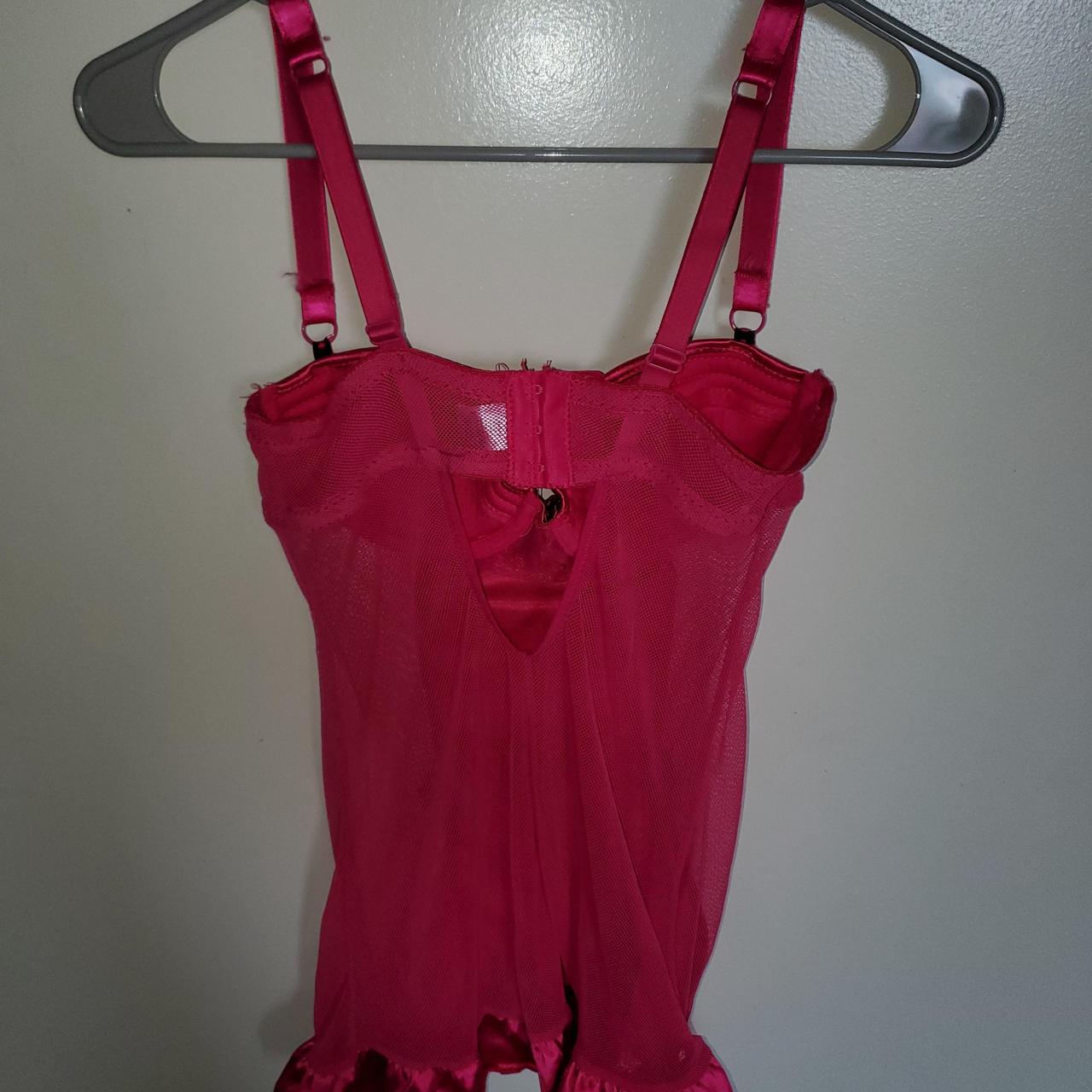 Pink lace rampage intimates lingerie top, fits... | Depop