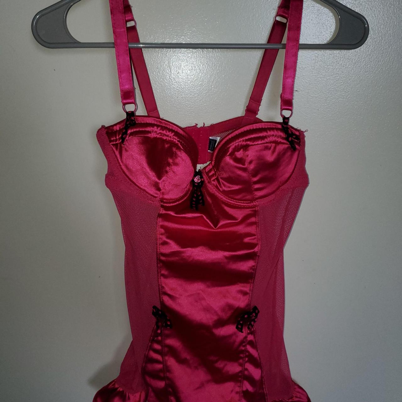 Pink lace rampage intimates lingerie top, fits... | Depop