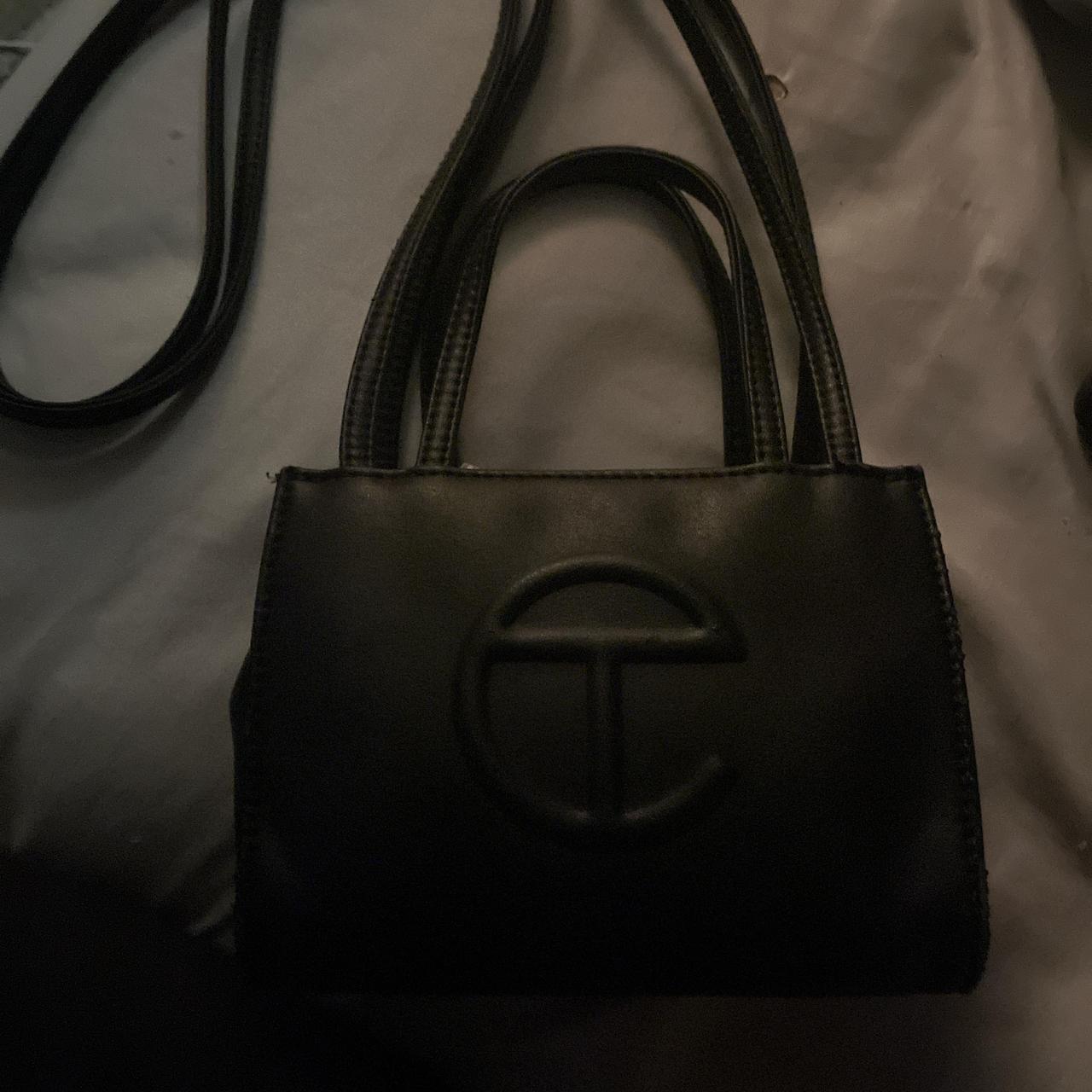 Telfar black mini bag Size:Small Used like-new only... - Depop