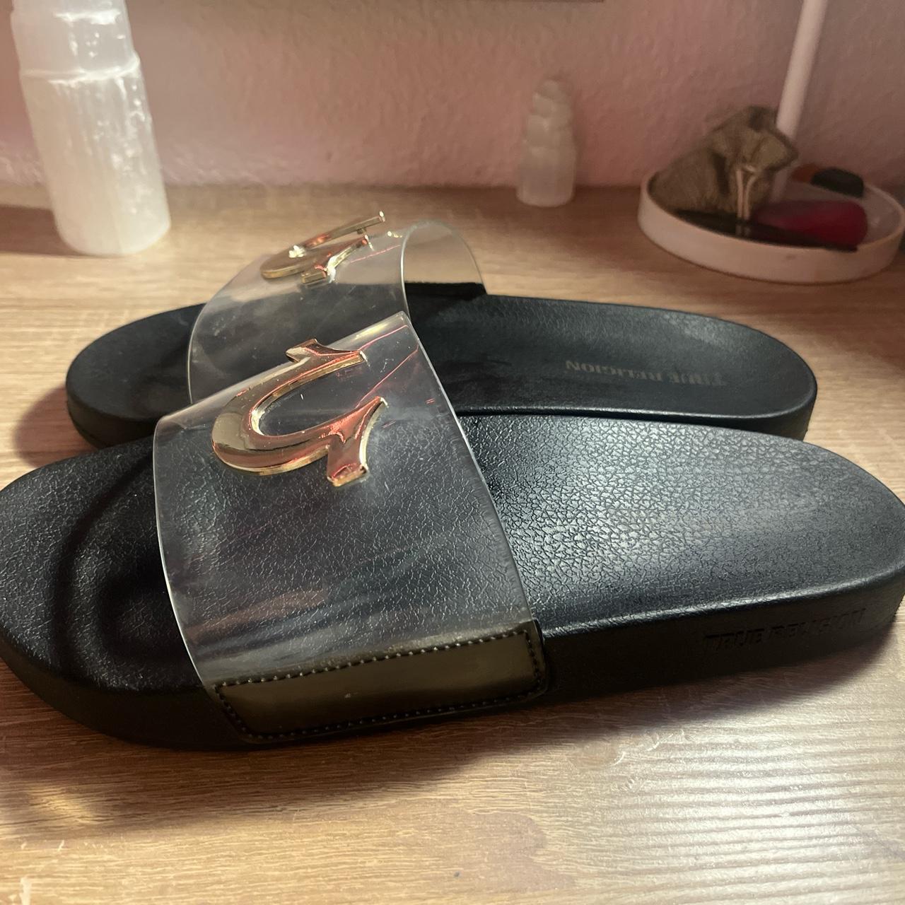 True religion slides, good condition, Size 8 - Depop