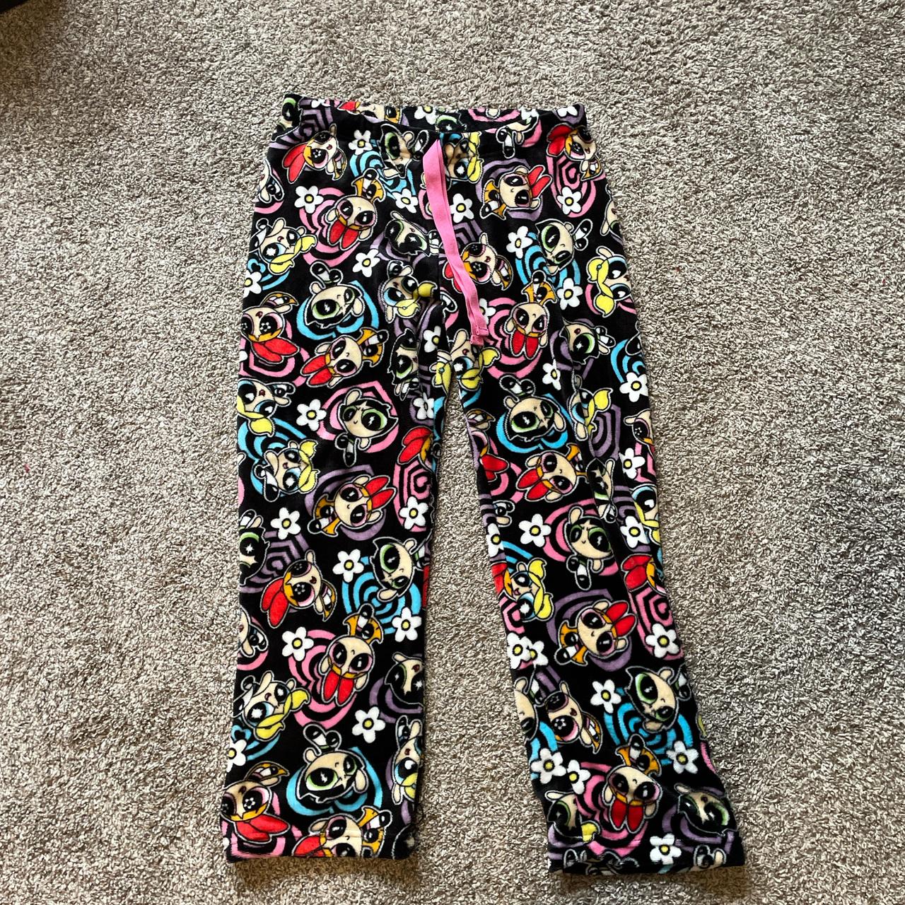 Fuzzy powerpuff girls pj pants 💖💙💚 Never worn Size... | Depop