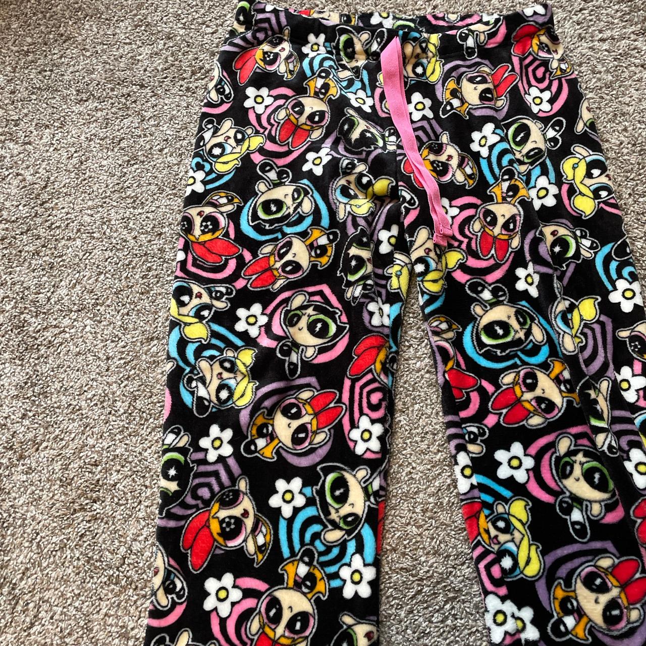 Fuzzy powerpuff girls pj pants 💖💙💚 Never worn Size... | Depop