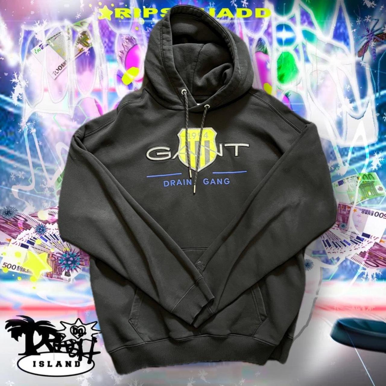 Drain Gang/Bladee x GANT Hoodie (+ Patch) Men’s... - Depop