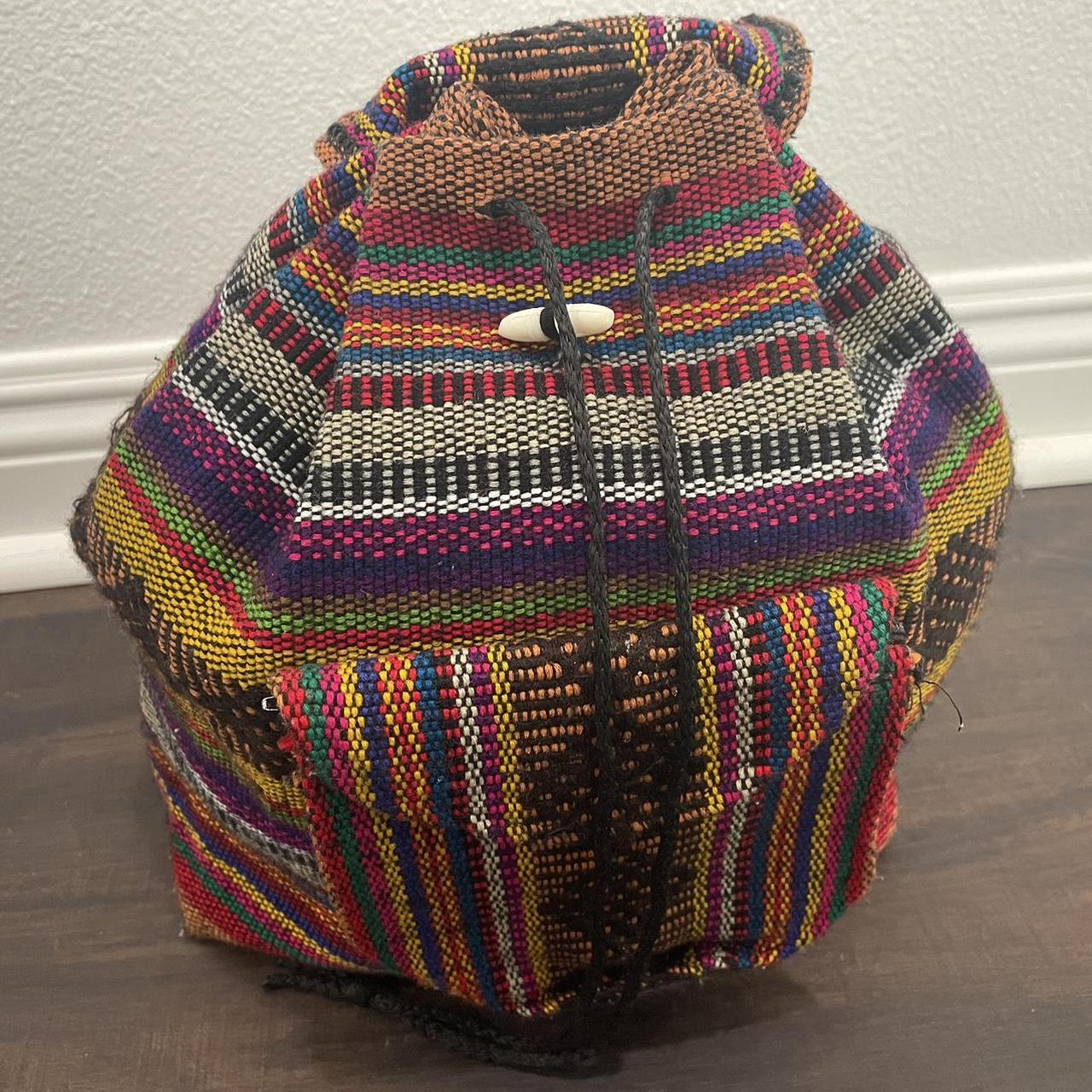 Boho multi-colored backpack. Excellent condition.... - Depop