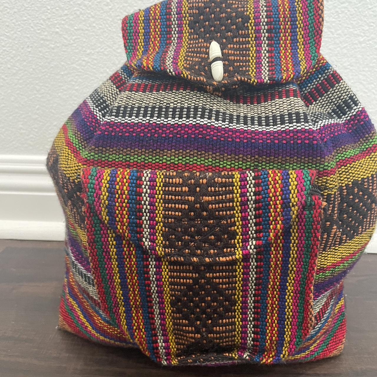 Boho multi-colored backpack. Excellent condition.... - Depop