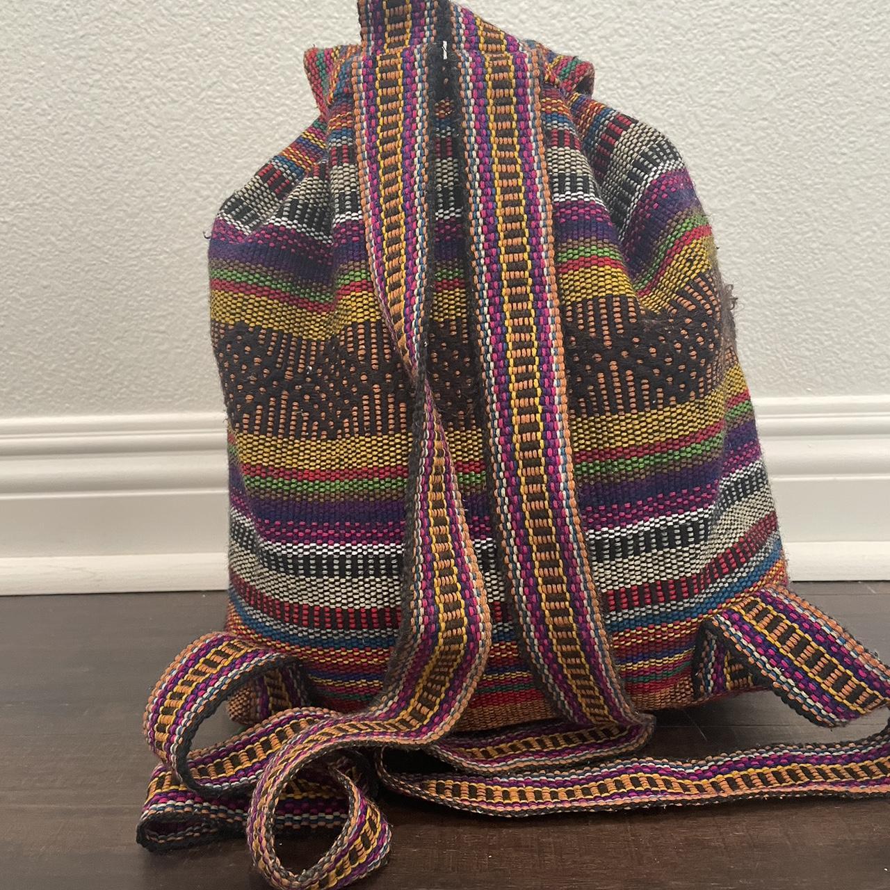 Boho multi-colored backpack. Excellent condition.... - Depop