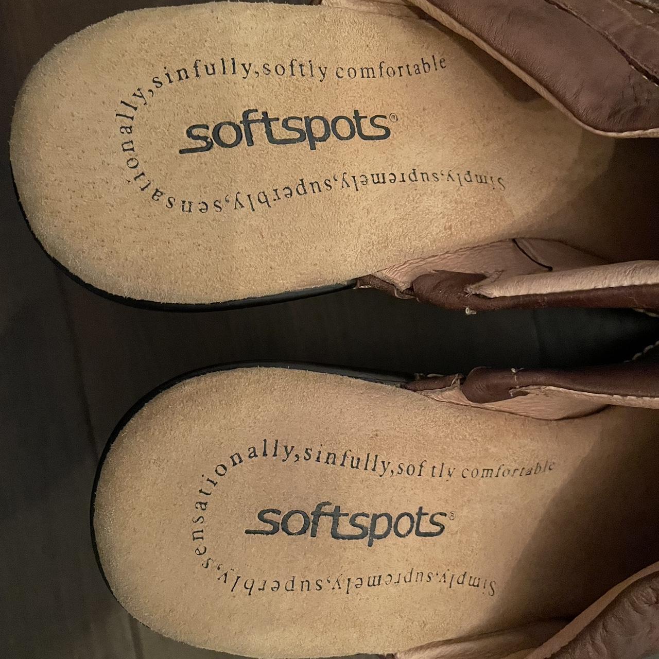 Softspots women’s brown genuine leather clogs.... - Depop