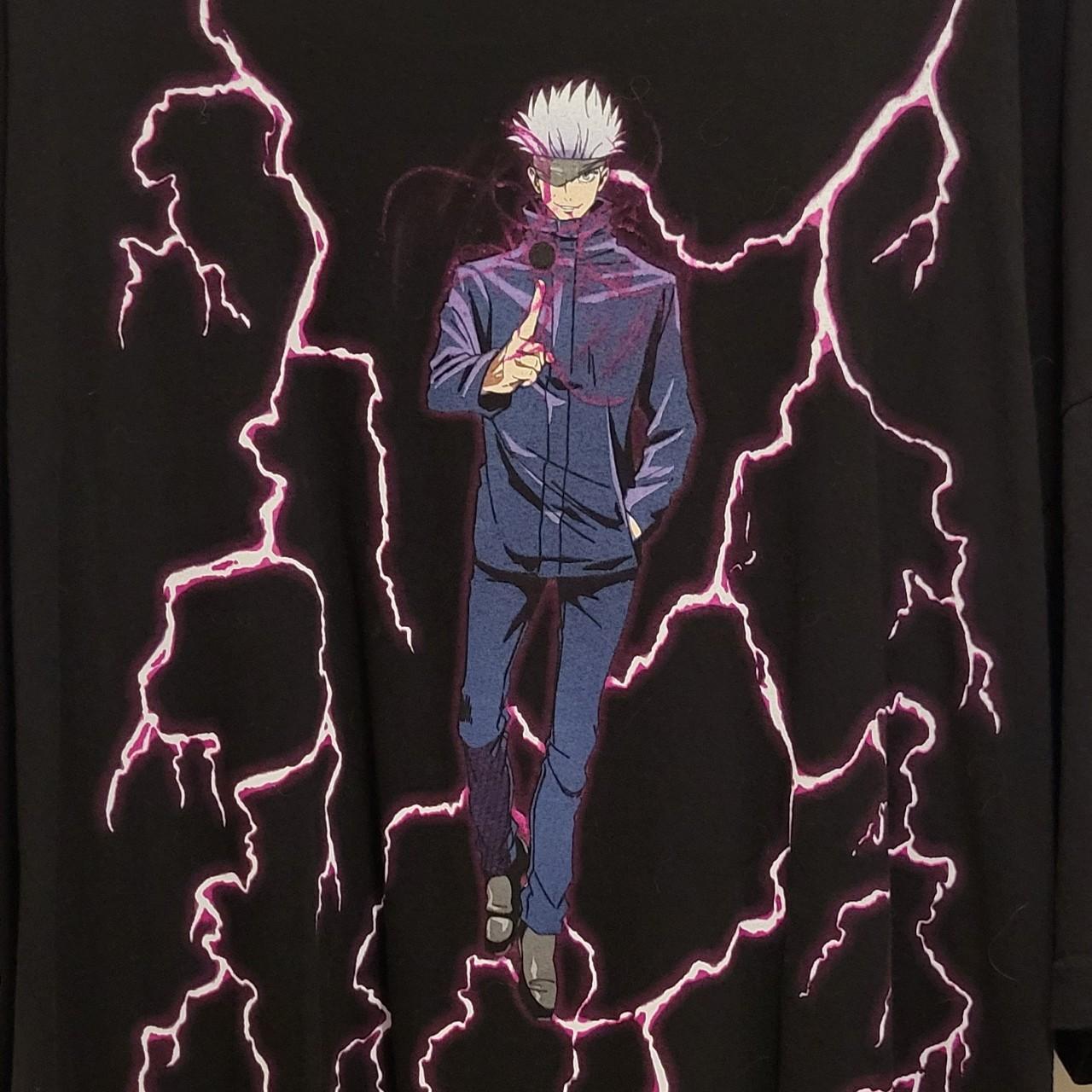 Jujutsu Kaisen Gojo platinum baka Thunder tee in a... - Depop
