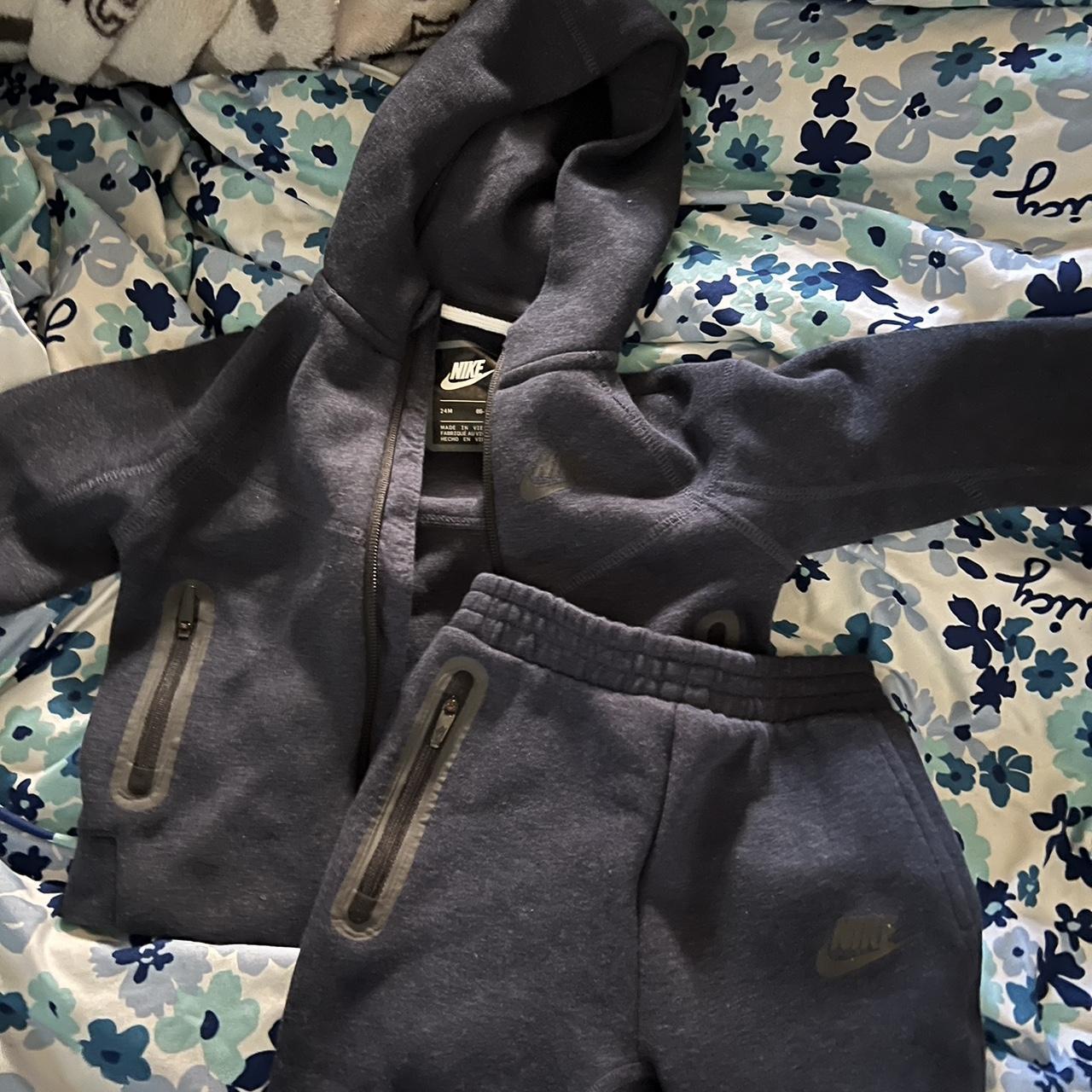 Size 24 months fits like 2t full kids dark blue Nike... - Depop