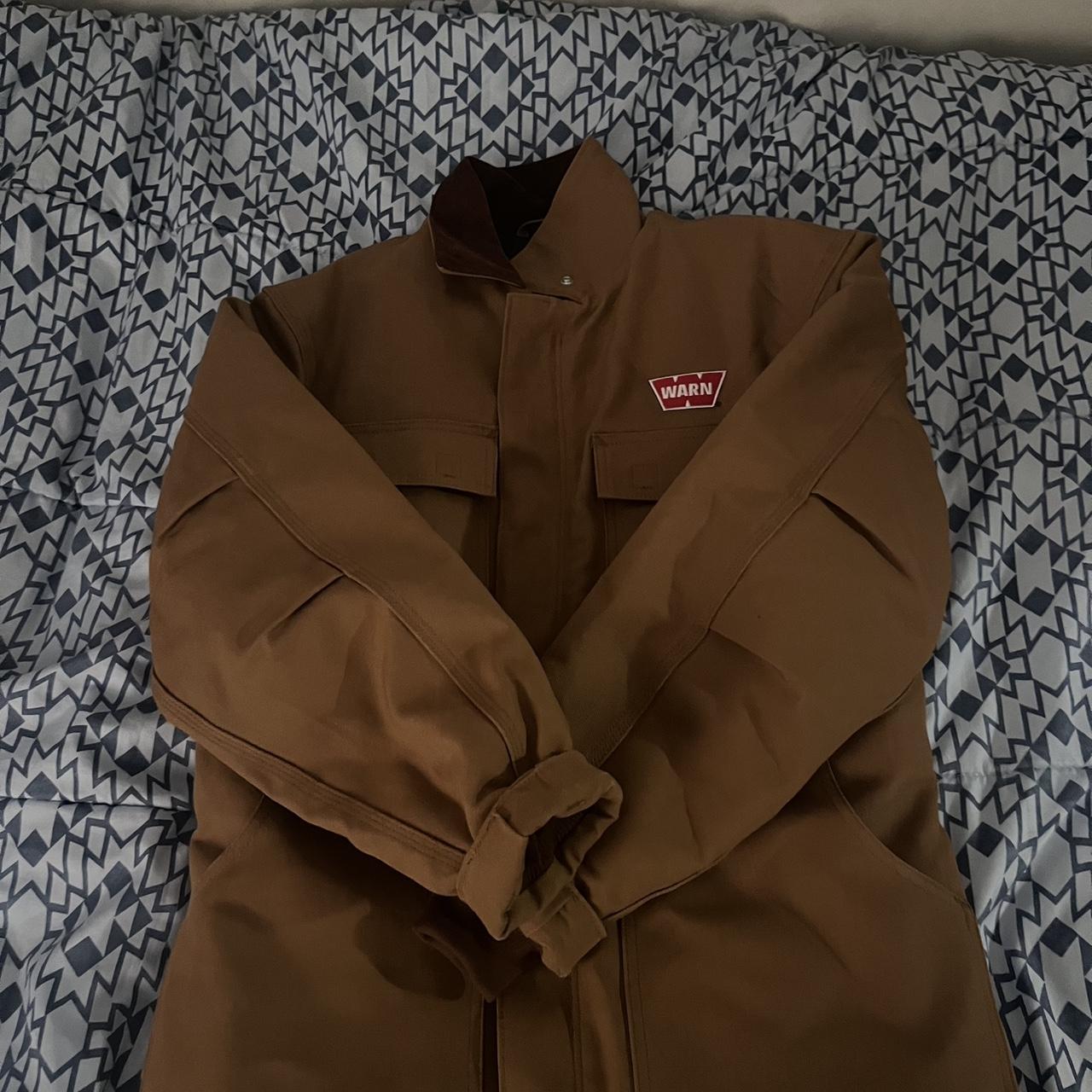 Brown Carhartt WARN jacket Size S Brand New | Depop