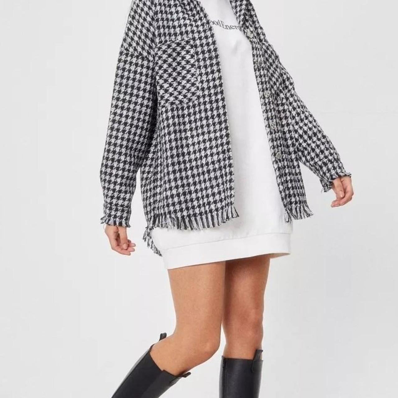 Gingham Oversized Shacket size Medium NWT An instant... | Depop