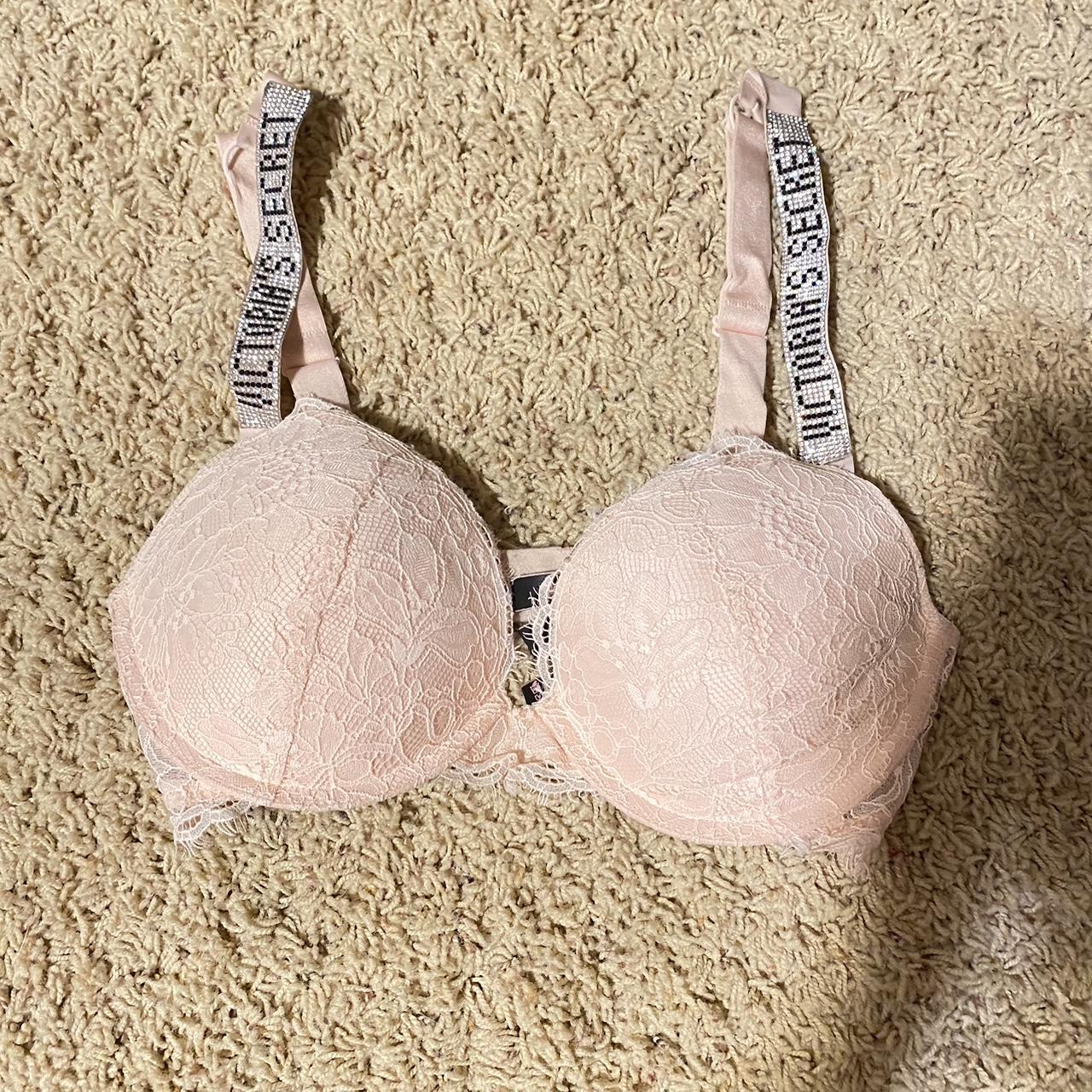 Victoria's secret 34C push up bra! Bedazzled straps... - Depop