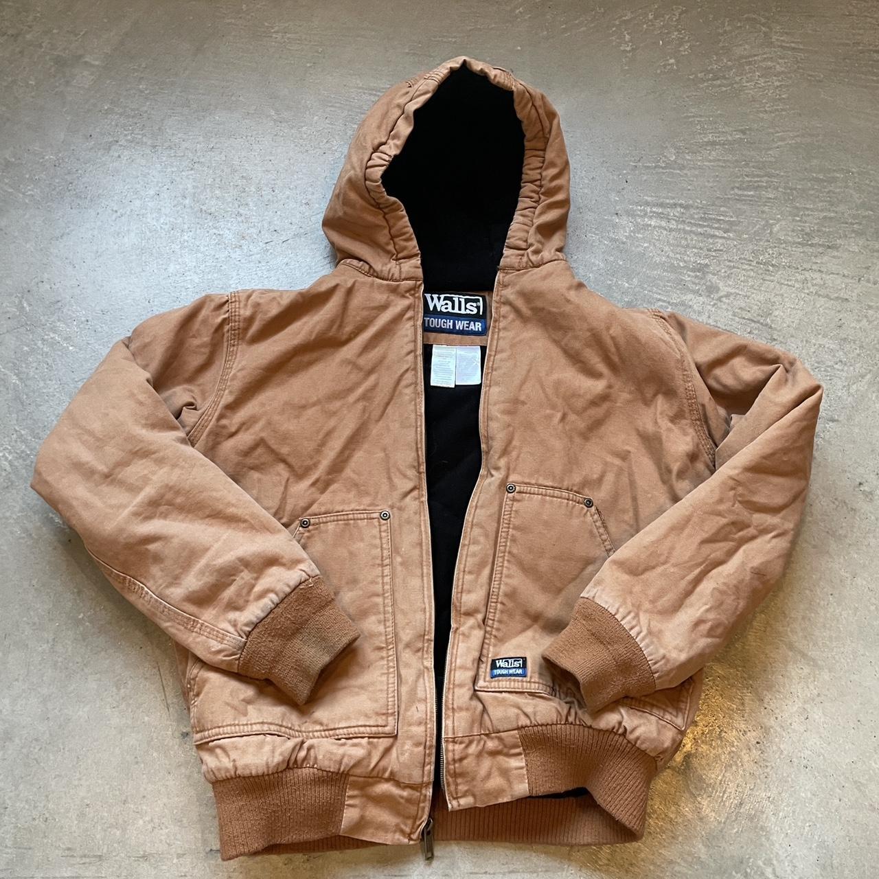 Kids sized workwear jacket Carhart type jacket Pit... | Depop