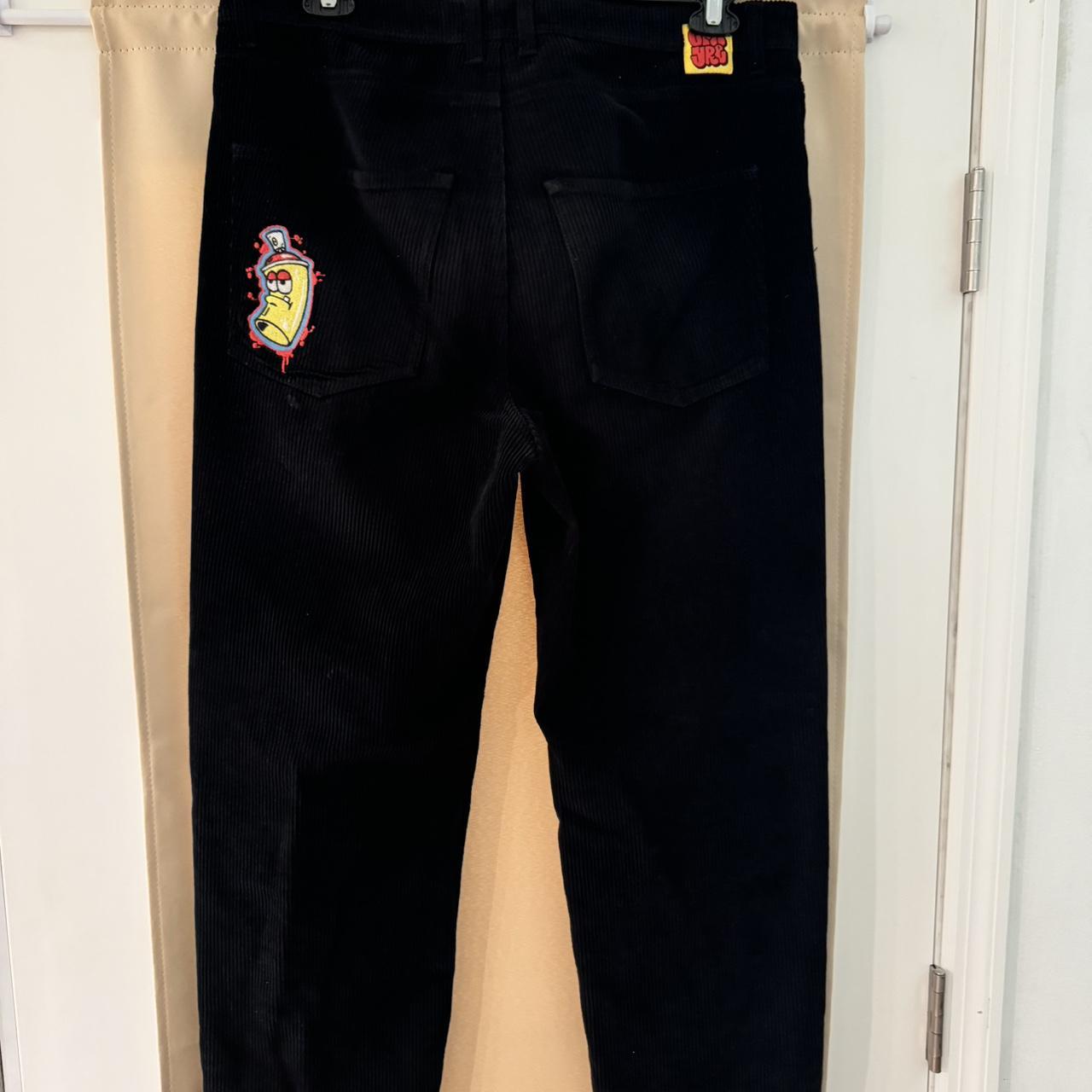 Empyre Size 34 Men Corduroy Black Jeans with Logo in... - Depop