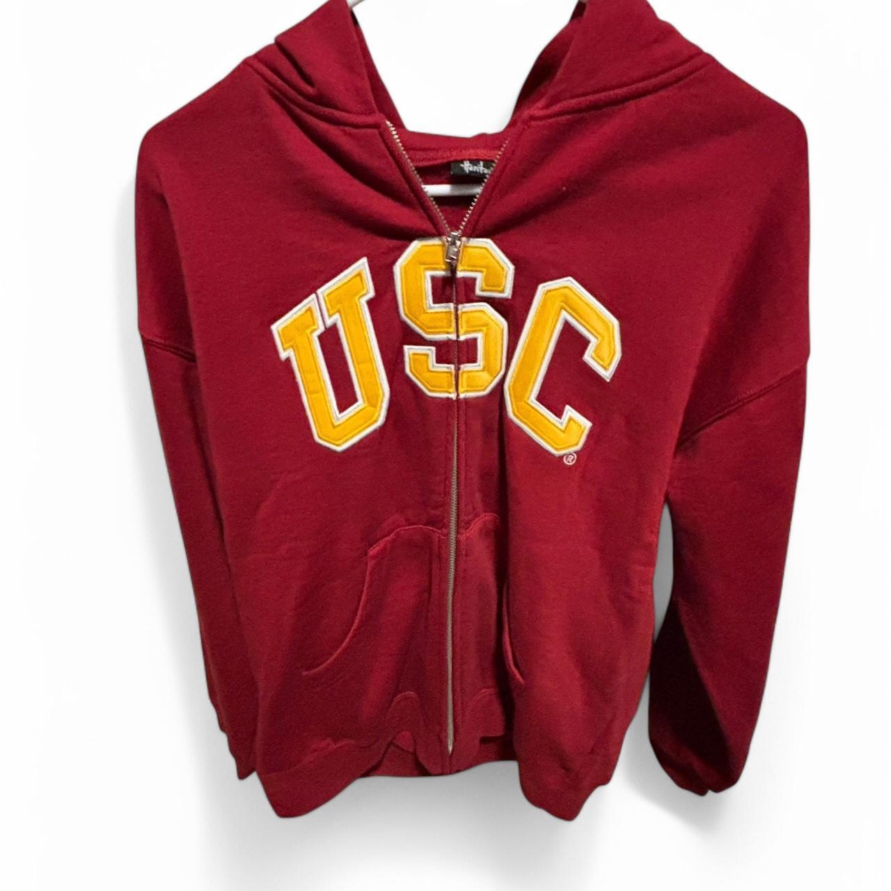 Red and black USC Zip Up Youth XL | Depop