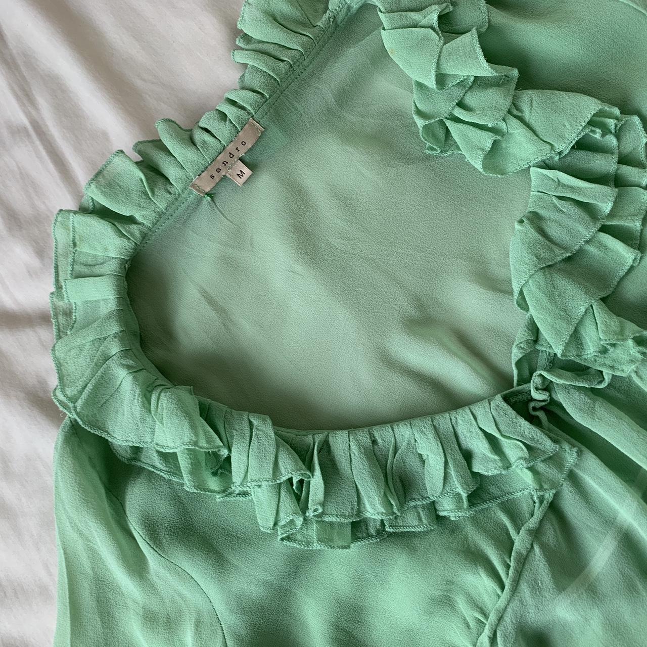 Amazing 90s mint green mesh top! Super flattering... - Depop