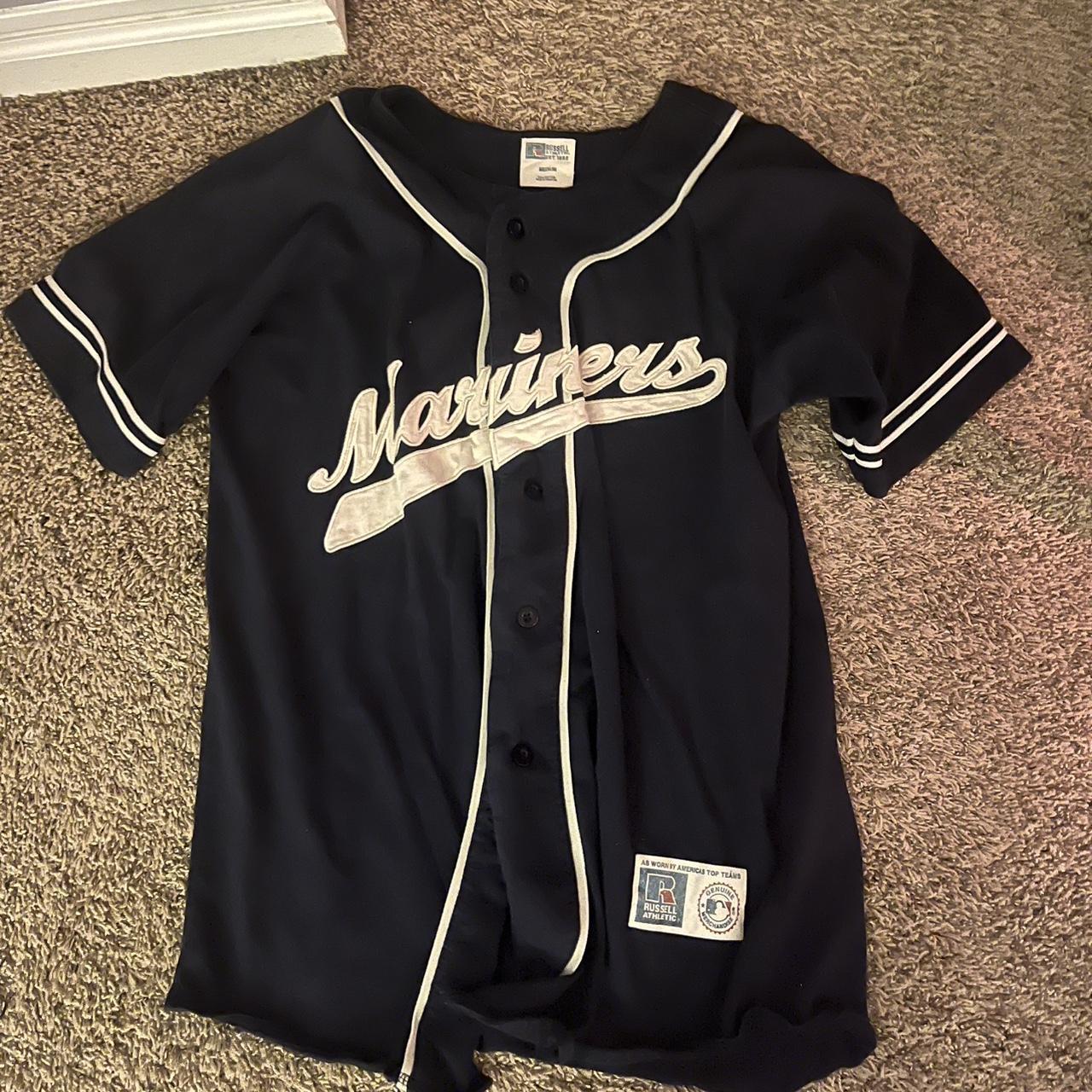 Nice vintage mariners baseball jersey has nice wear... | Depop