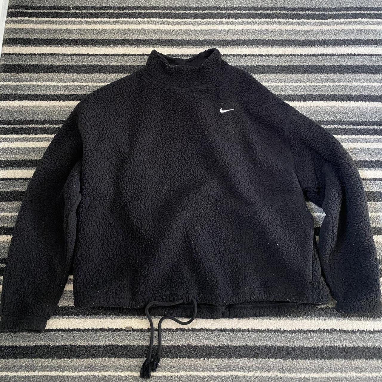 Black nike fluffy fleece Only worn a few times, good... - Depop