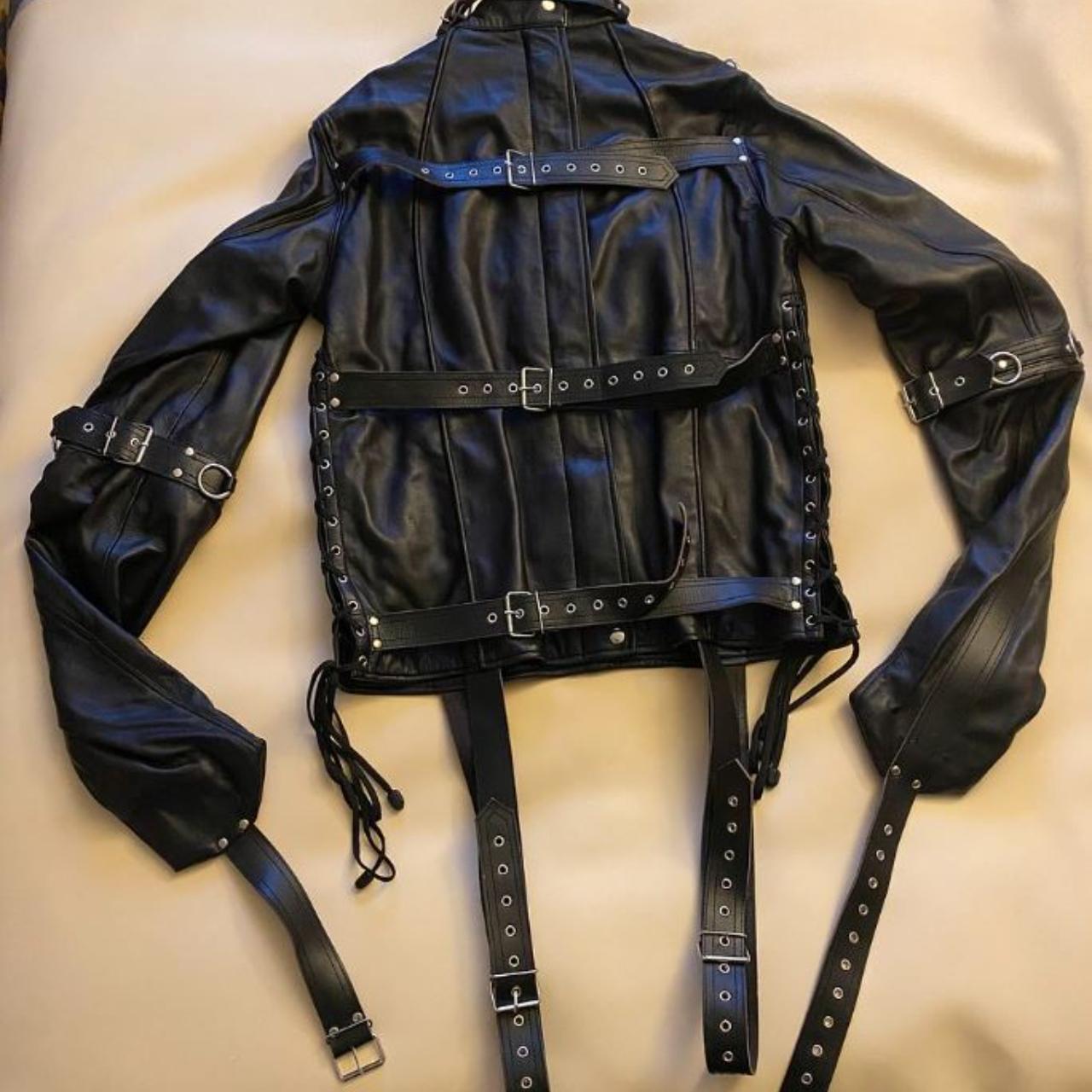 Leather Restraint Jacket/Straitjacket - fits me... - Depop