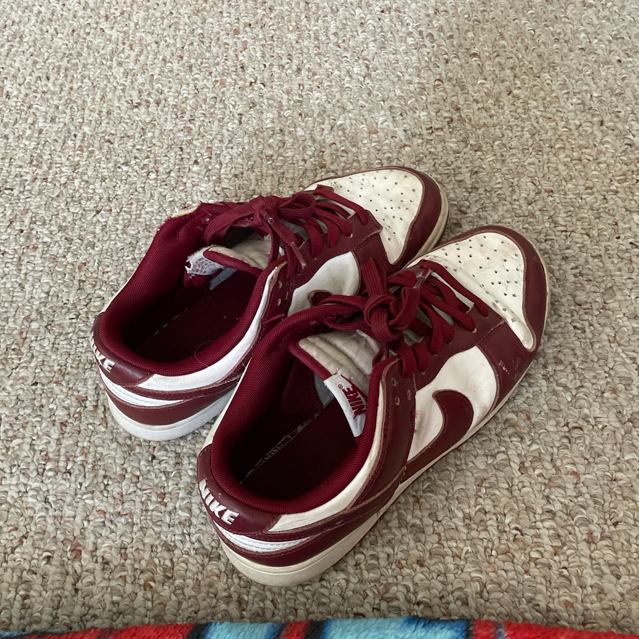 Shoes are in good shape, red dunks . Hmu to buy - Depop