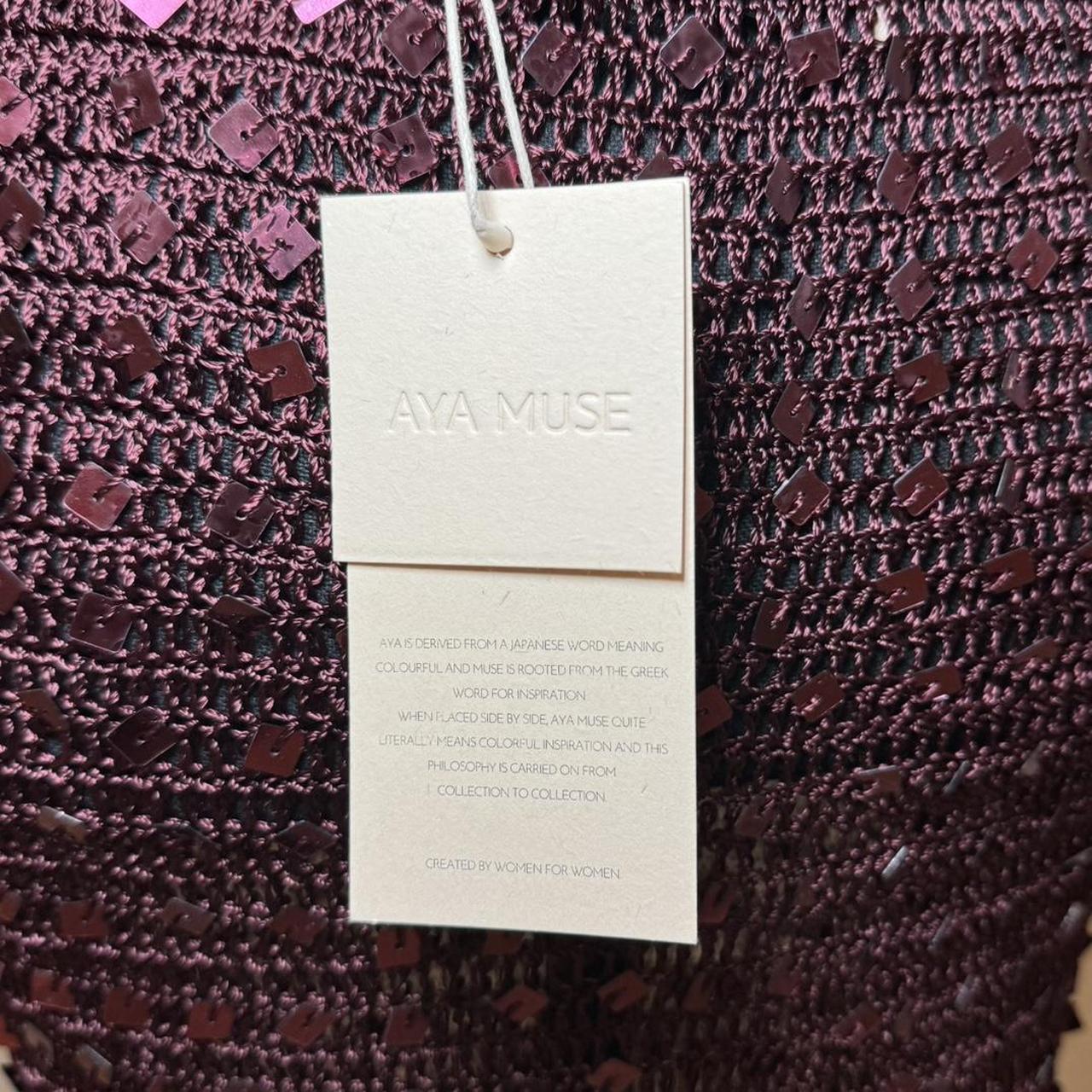 BRAND NEW Aya Muse Enodia Dress - Burgundy Size Small - Depop